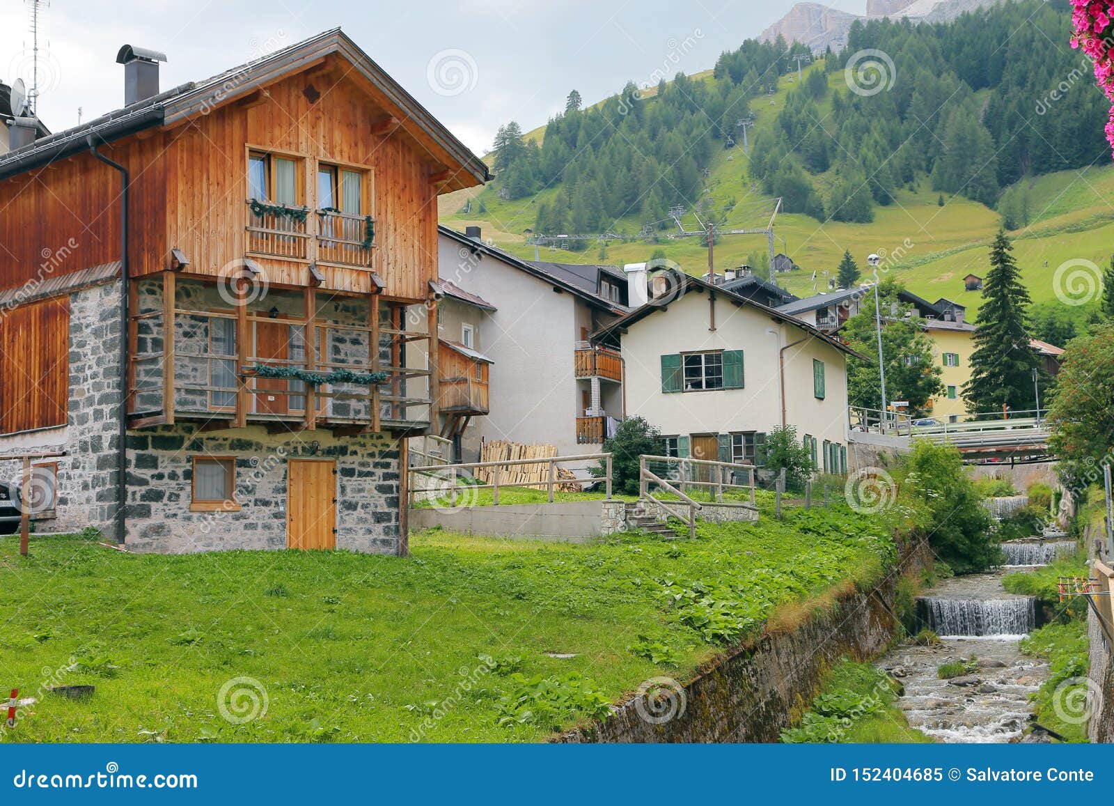 View of Arabba Village - Italy Dolomites Editorial Image - Image of ...