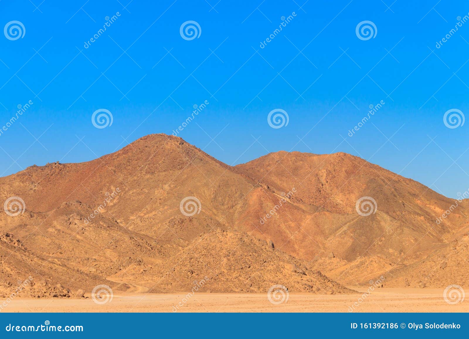 View of Arabian Desert and Mountain Range Red Sea Hills in Egypt Stock ...