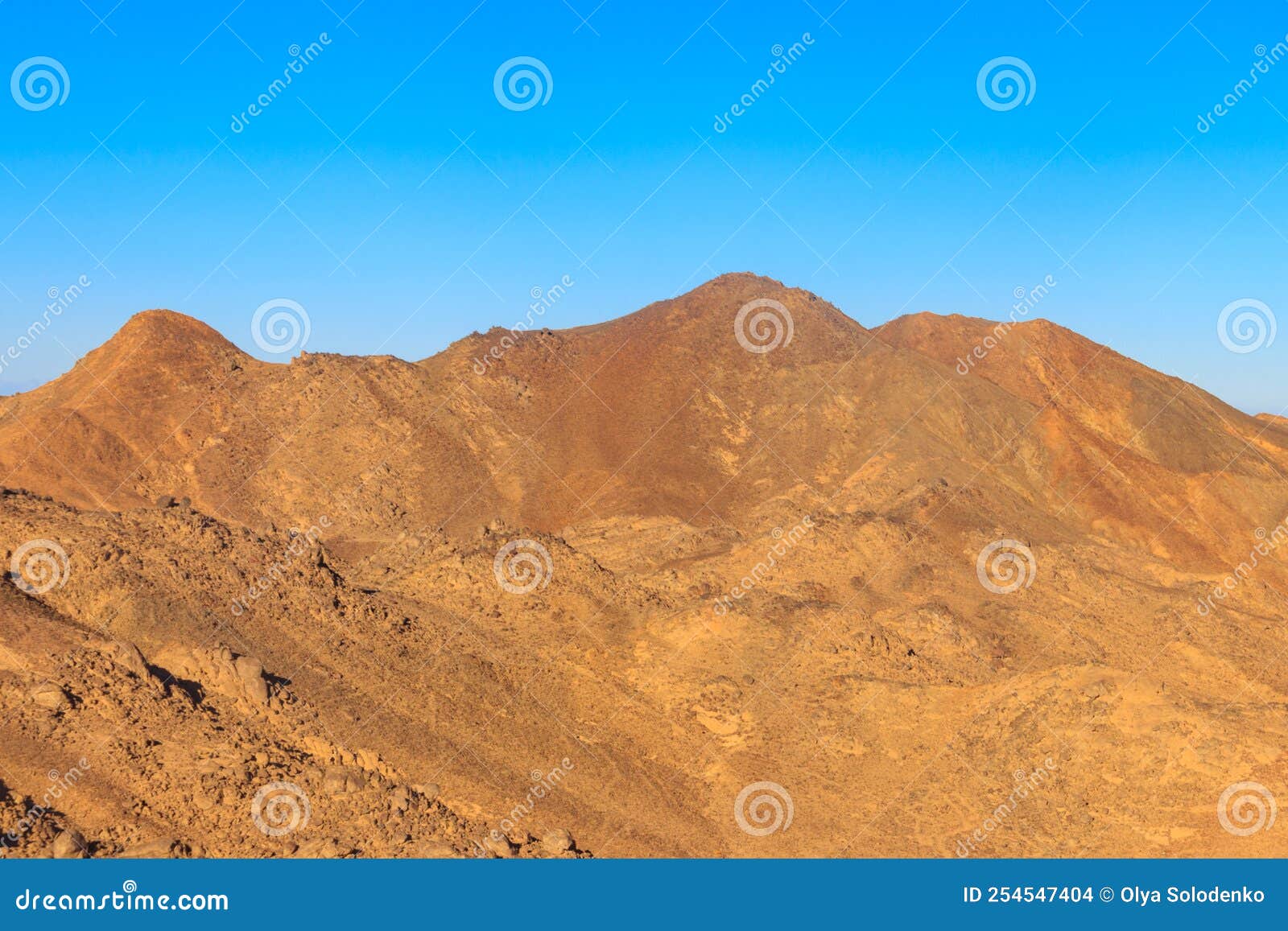 View of Arabian Desert and Mountain Range Red Sea Hills, Egypt Stock ...