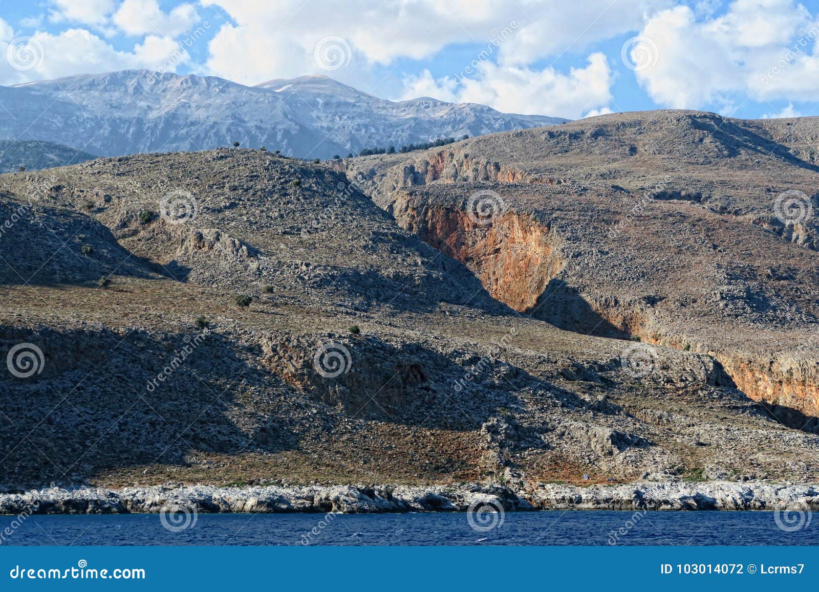 View into the Aradena Gorge from the Libyan Sea Side Crete Stock Photo ...