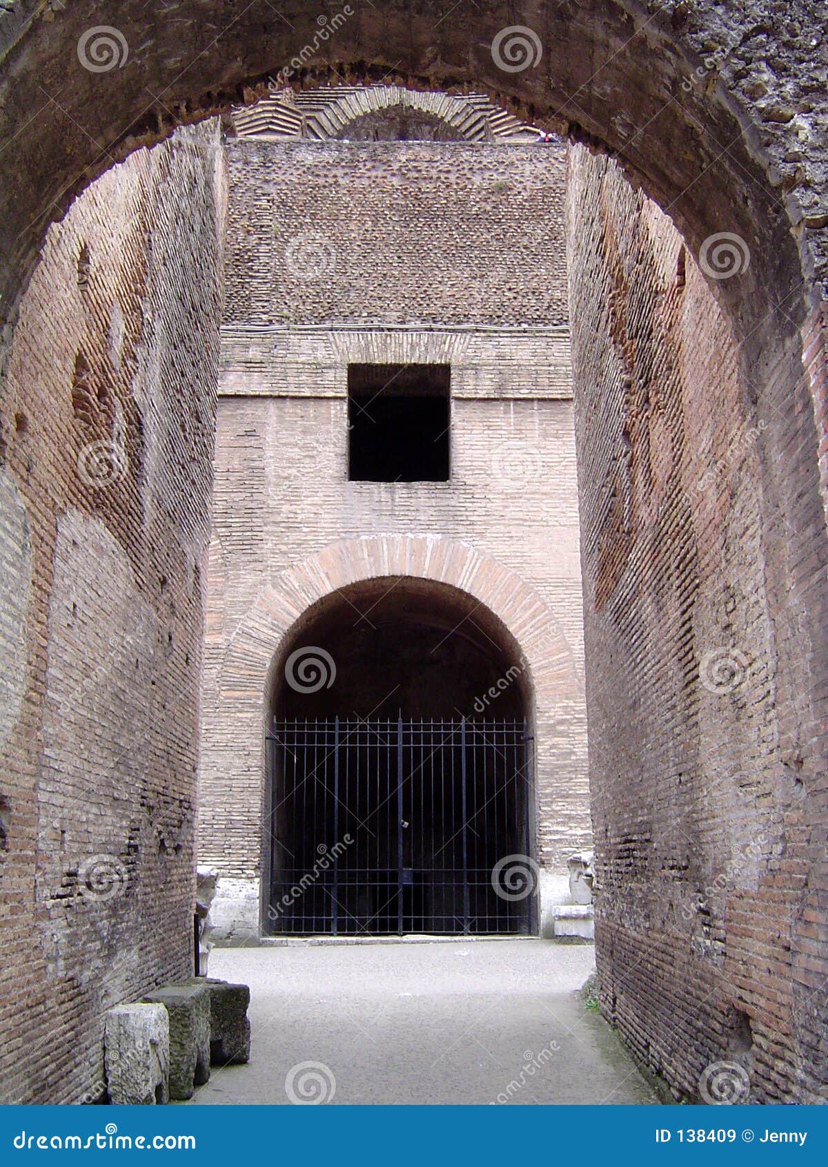 View of an Archway at the Colosseum - Rome Stock Image - Image of forum ...