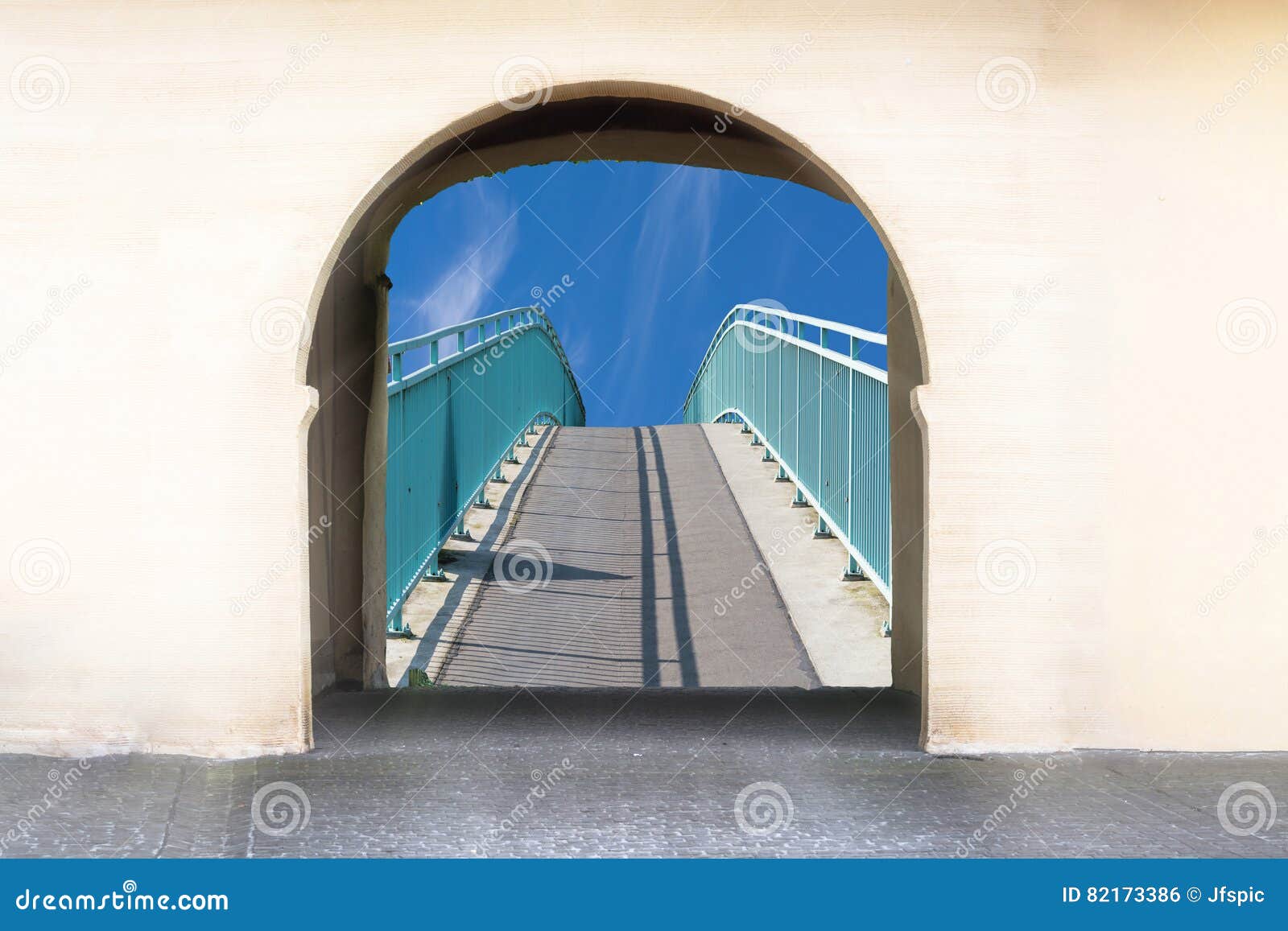 View through an archway stock photo. Image of architecture - 82173386