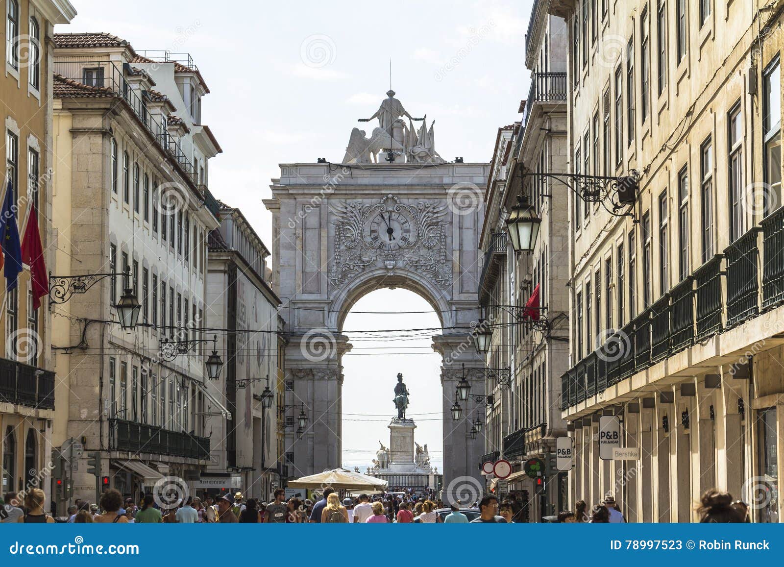View on Arco Da Rua Augusta in Lisbon, Portugal Editorial Stock Photo ...