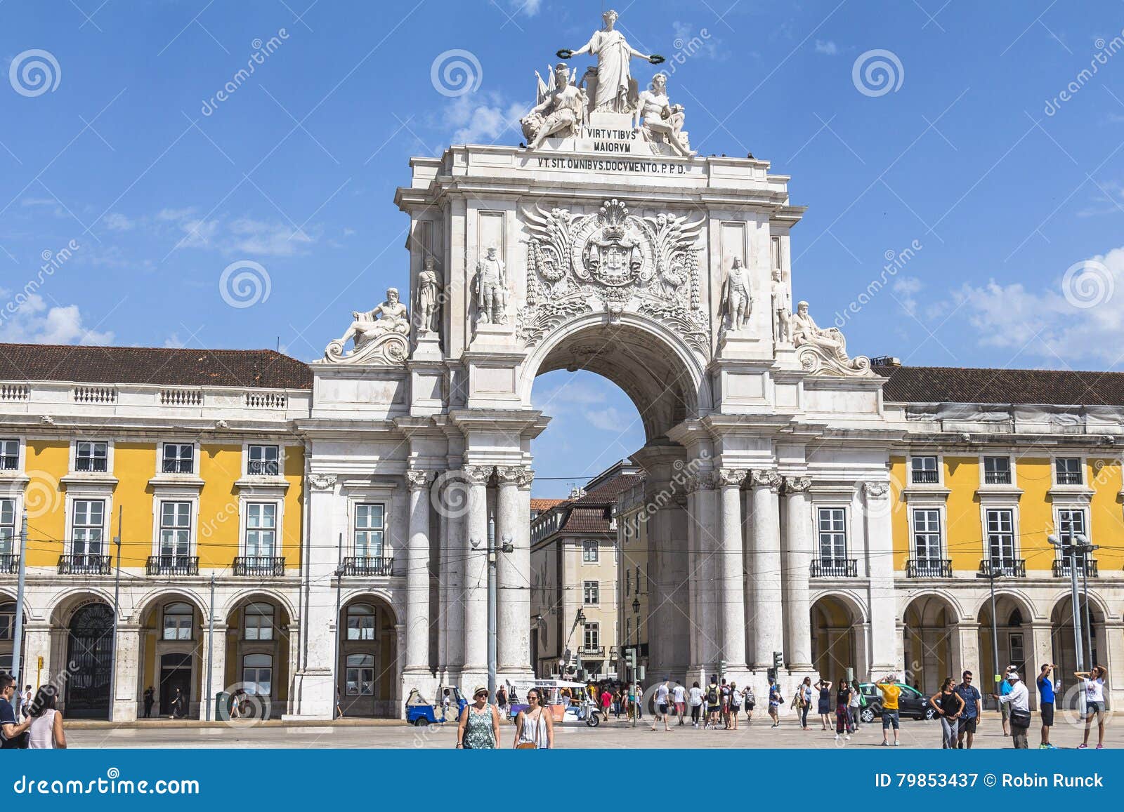 View on Arco Da Rua Augusta in Lisbon, Portugal Editorial Photography ...