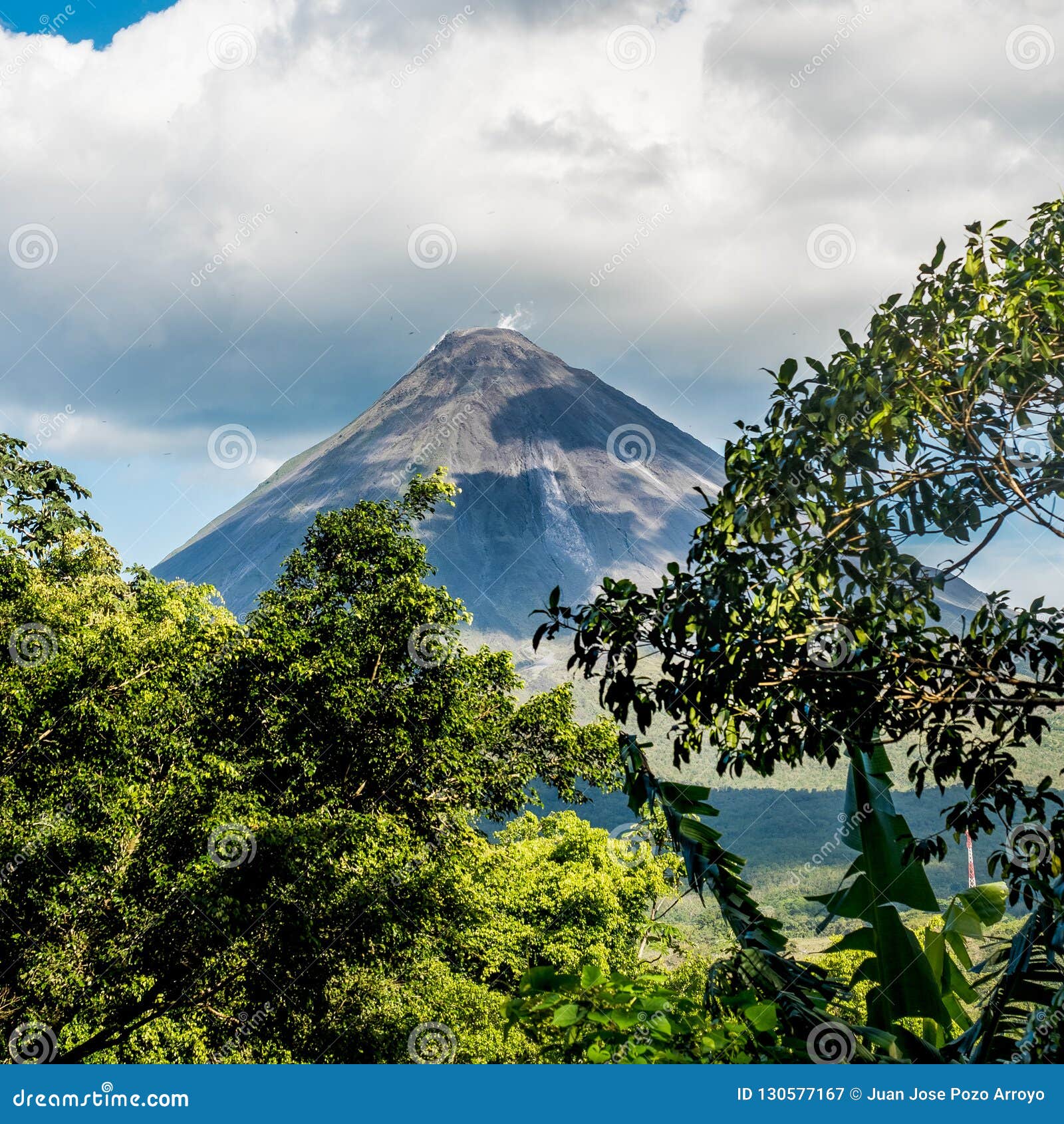 View of Arenal volcano, stock image. Image of green - 130577167