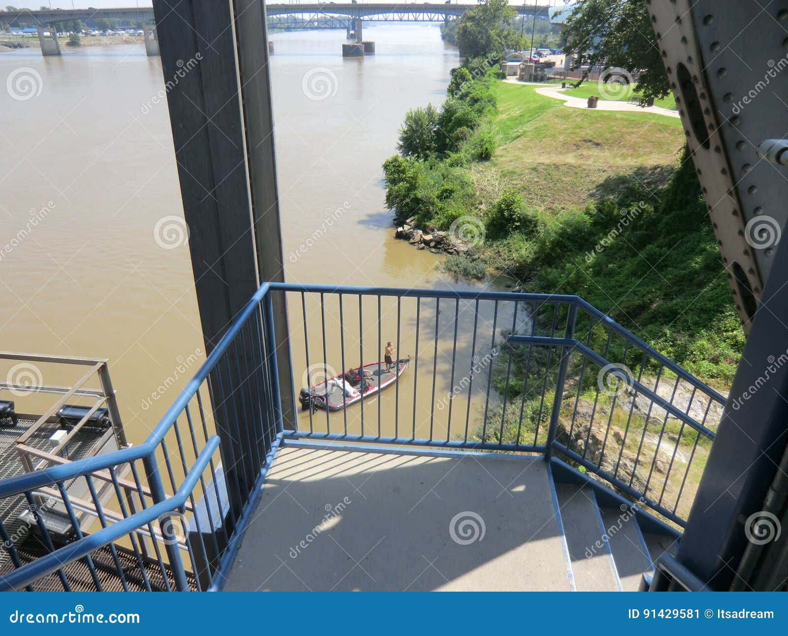 View of the Arkansas River from Junction Bridge. Editorial Photo ...
