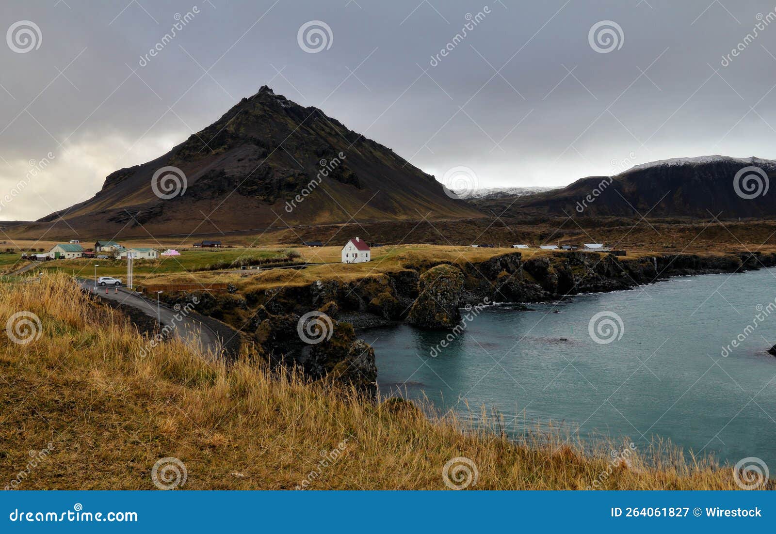 View of Arnarstapi Village on Snaefellsnes, Iceland. Stock Image ...