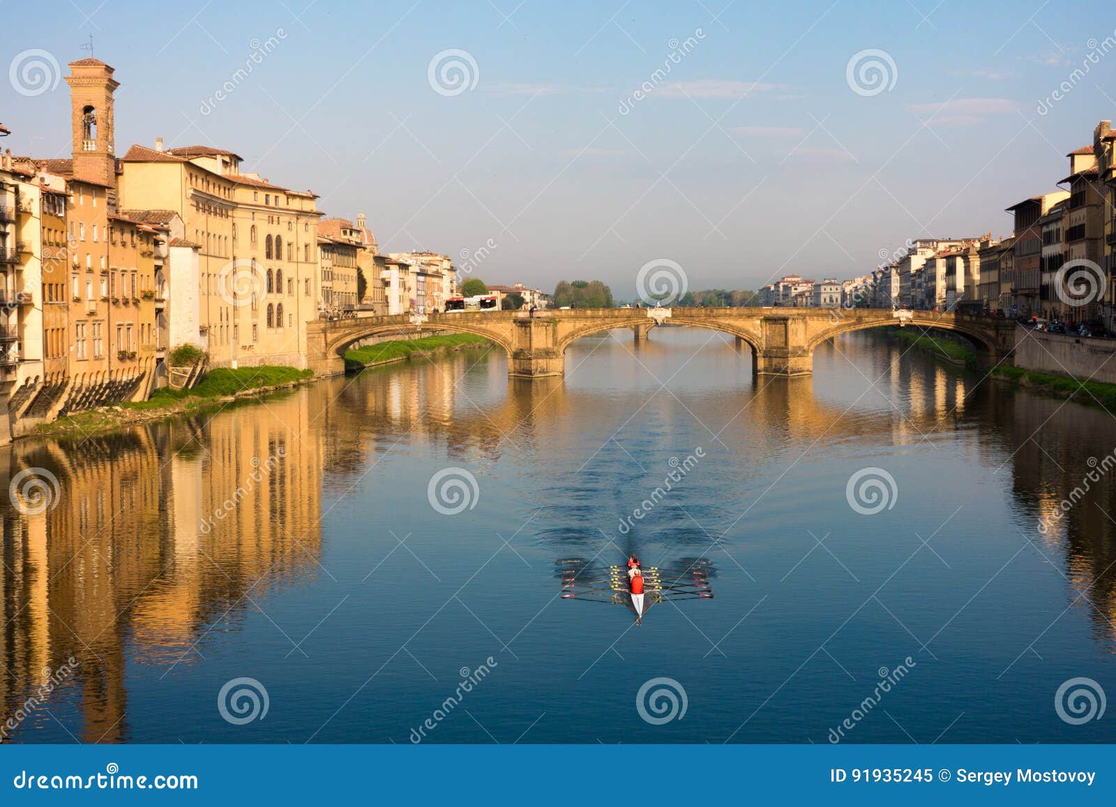 View of Arno River at the Florence Editorial Image - Image of colorful ...