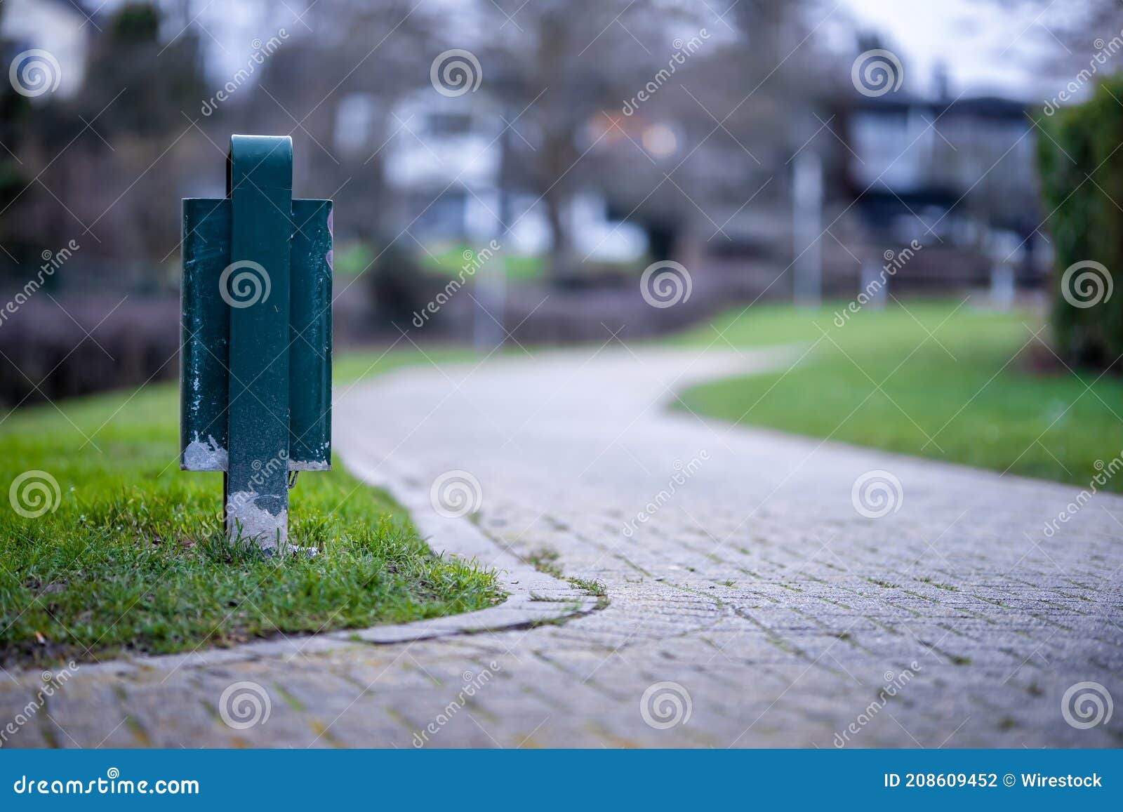 View of Aroad Bulletin Board Near Pavement in the Street Stock Photo ...