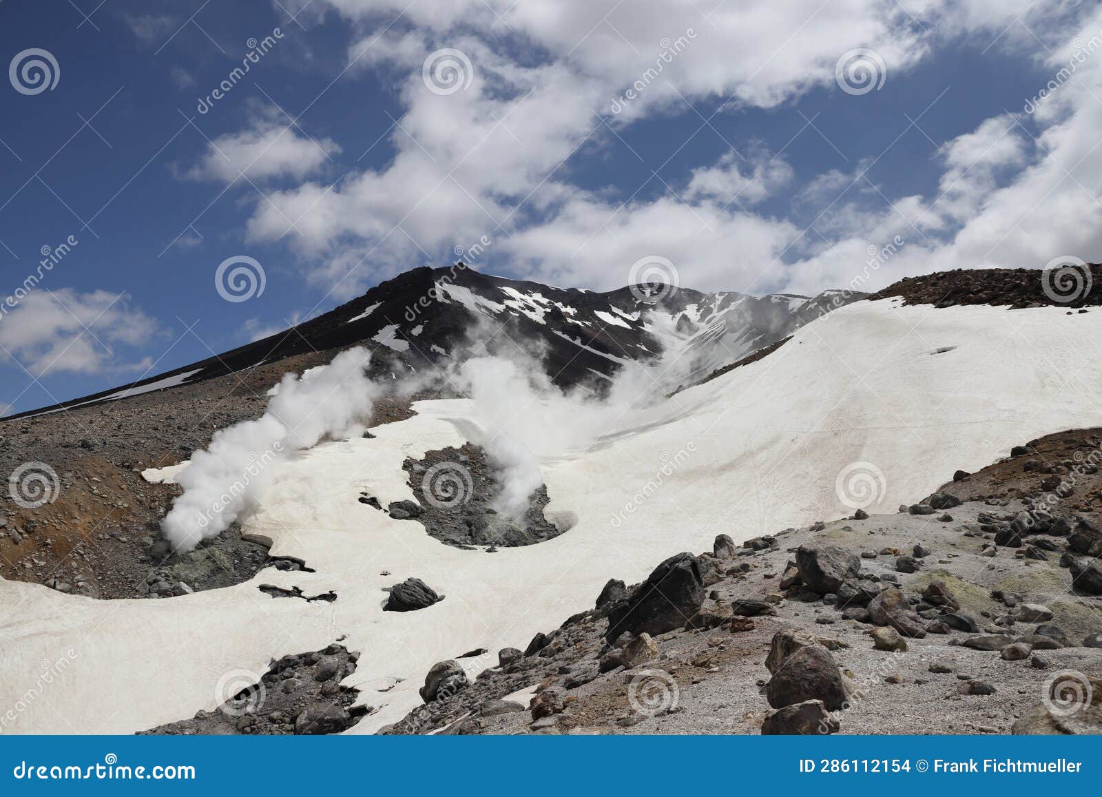 View of Asahidake (Mount Asahi) in Japan Stock Photo - Image of ...