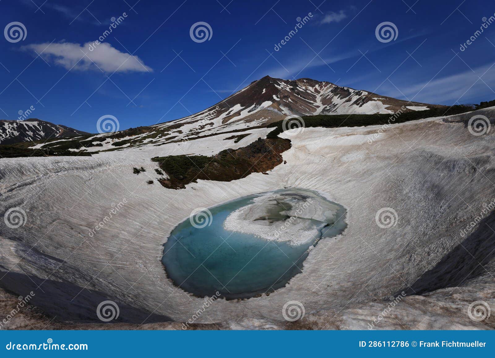 View of Asahidake (Mount Asahi) in Japan Stock Photo - Image of ...