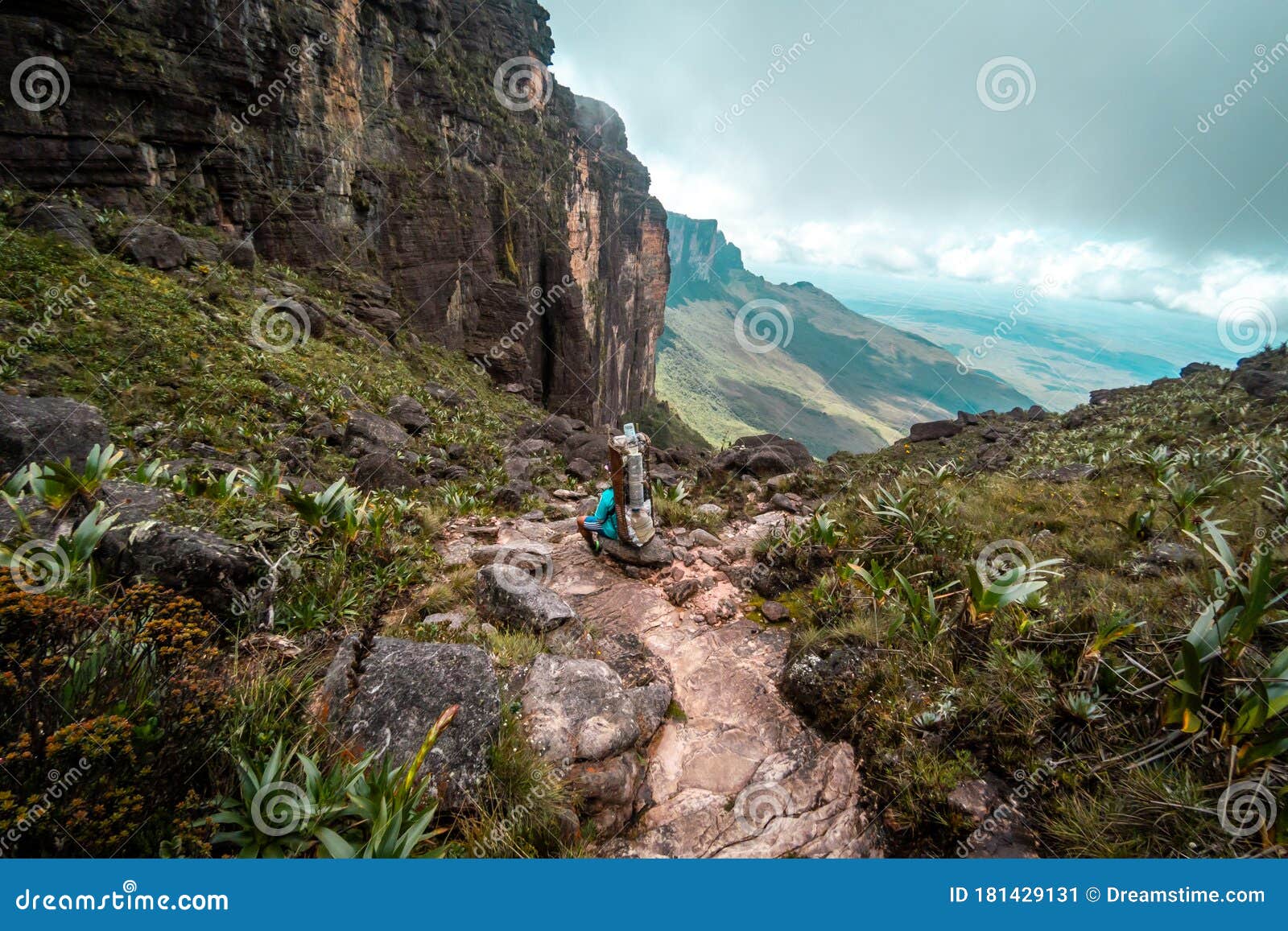 View of the Ascent Road To the Tepuy Roraima, Venezuela Stock Image ...
