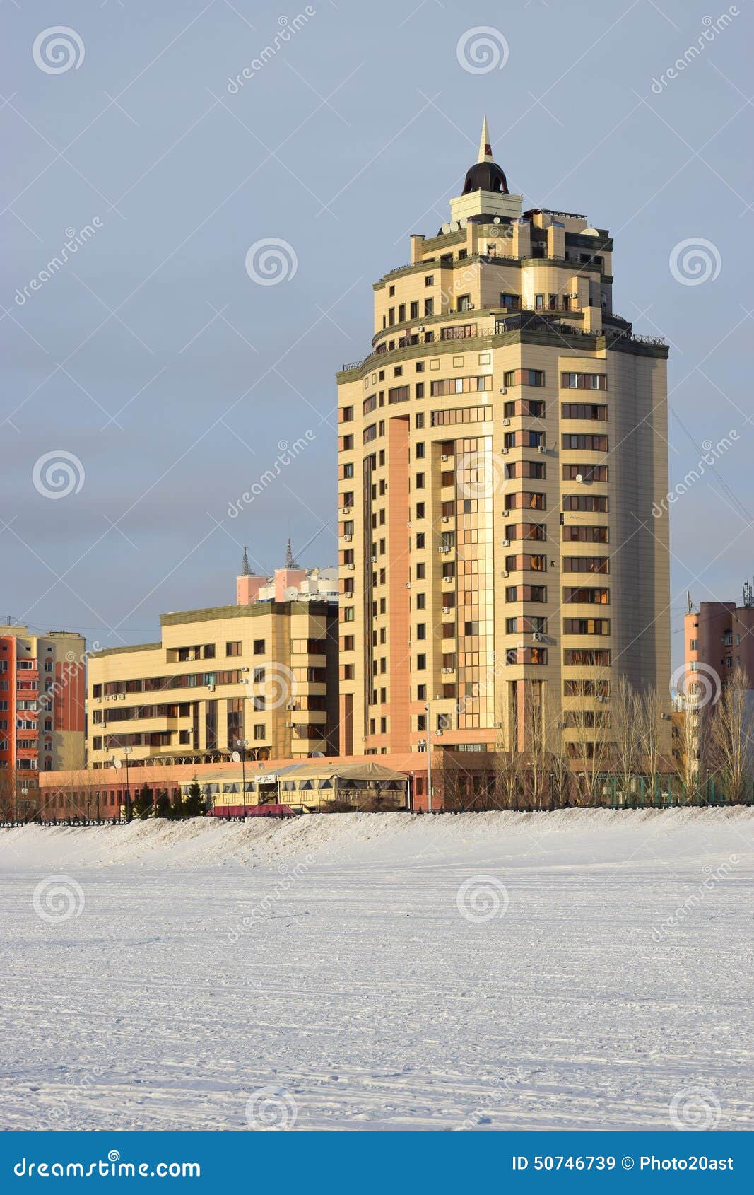 View in Astana in winter editorial stock image. Image of form - 50746739