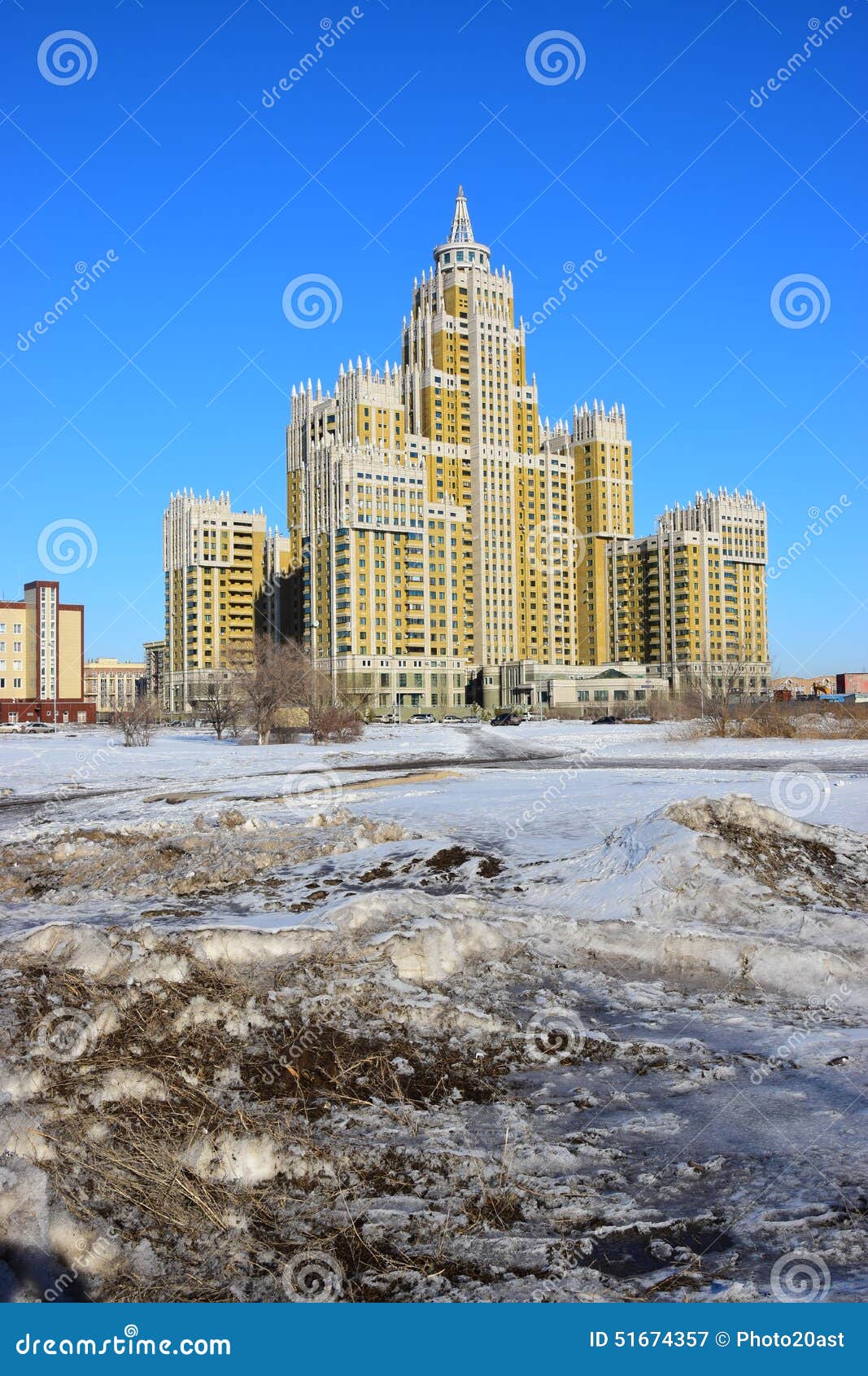 View in Astana in winter editorial photography. Image of frost - 51674357
