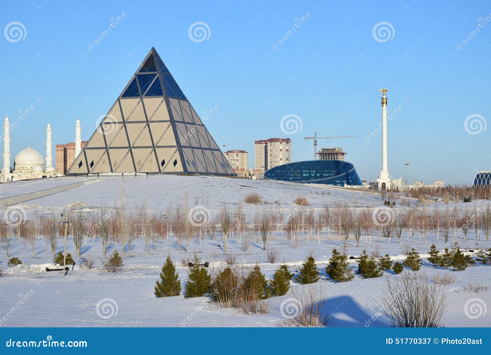 View in Astana in winter editorial photography. Image of form - 51770337