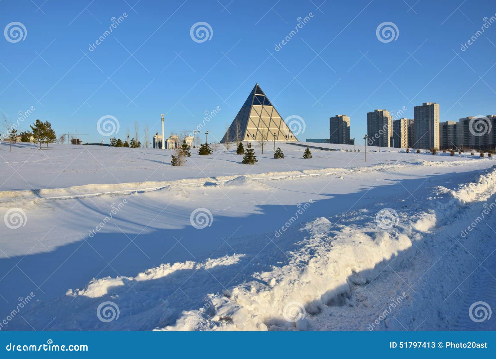 View in Astana in winter editorial stock photo. Image of photographs ...