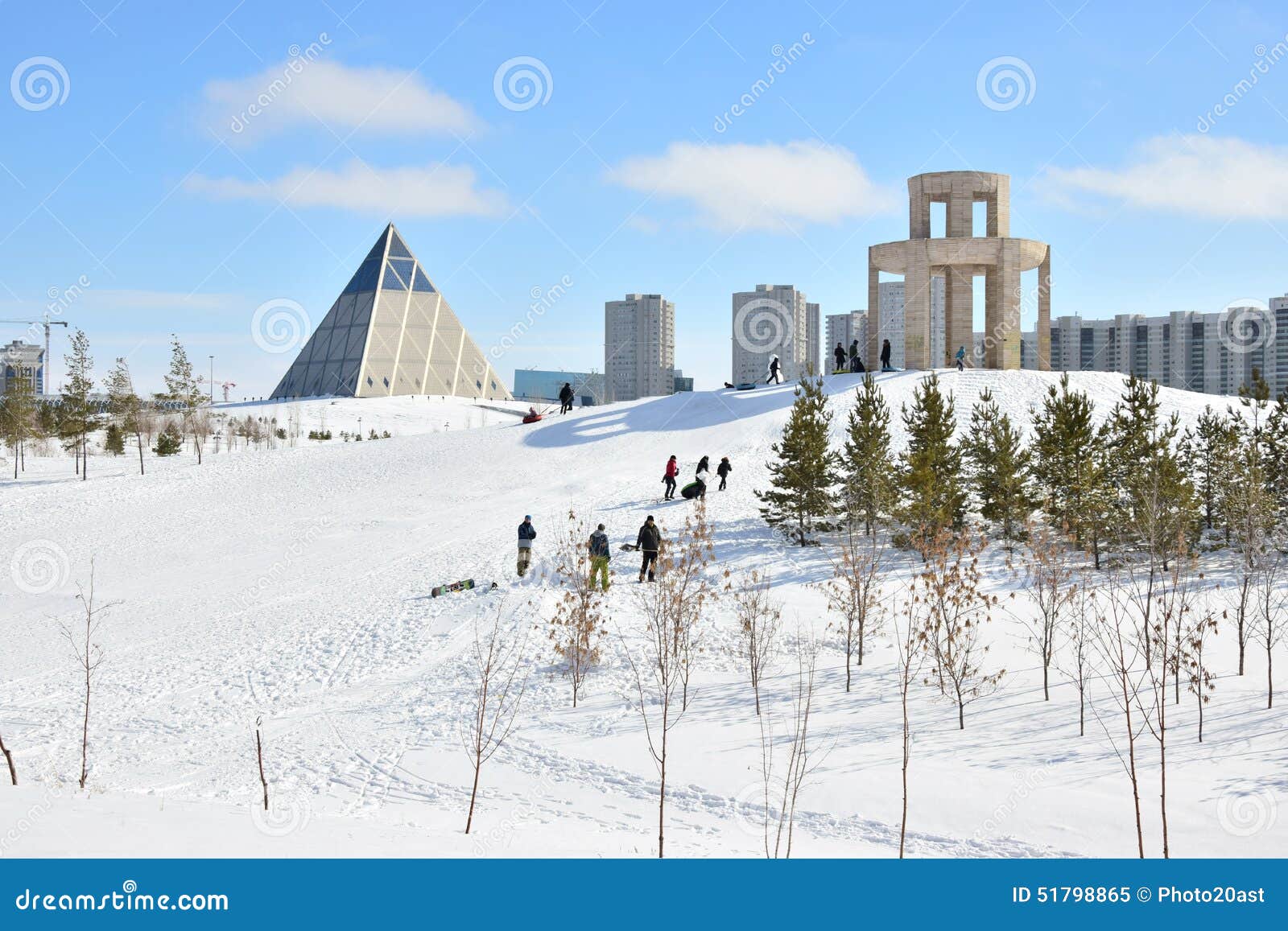 View in Astana in winter editorial image. Image of design - 51798865