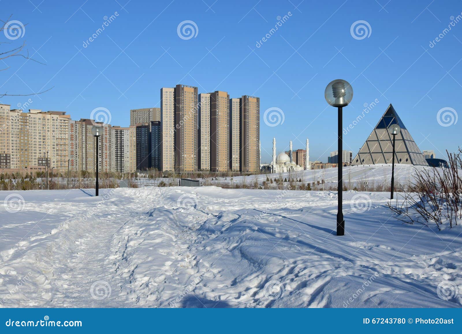View in Astana in winter editorial image. Image of original - 67243780
