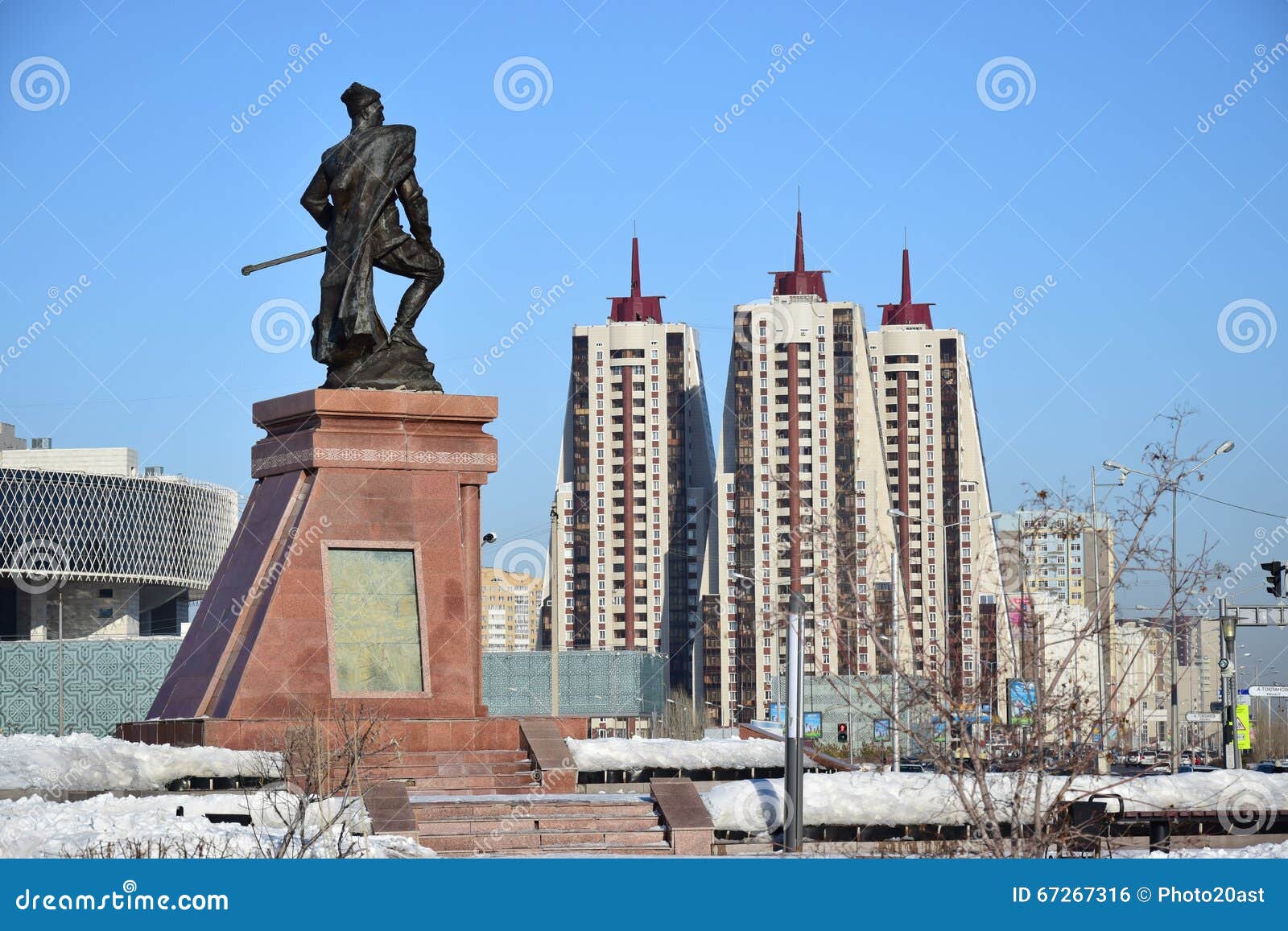 View in Astana in winter editorial photo. Image of places - 67267316