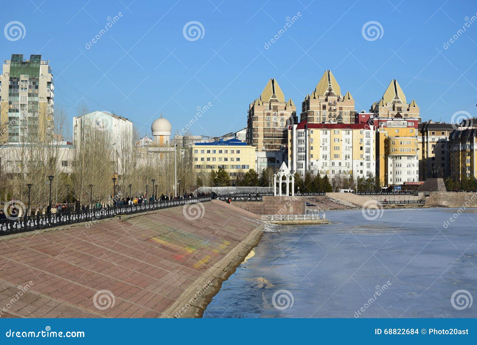 View in Astana in winter editorial stock image. Image of photograph ...