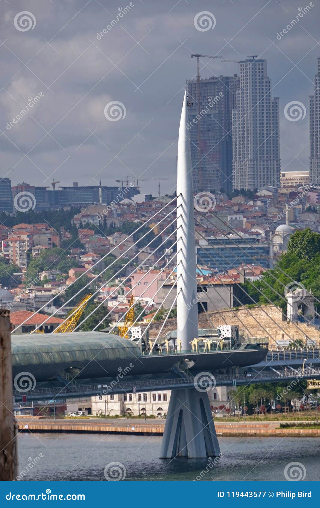 View of the Ataturk Bridge in Istanbul Editorial Photography - Image of ...
