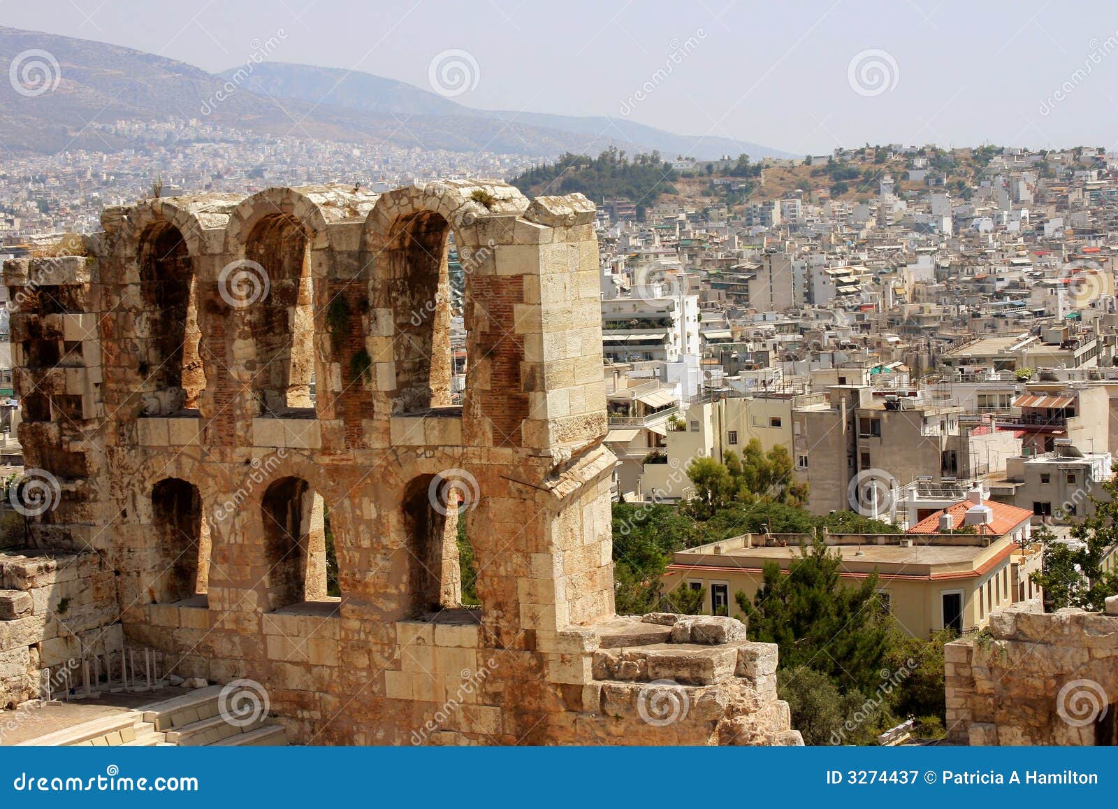 View of Athens stock image. Image of city, vacation, europe - 3274437