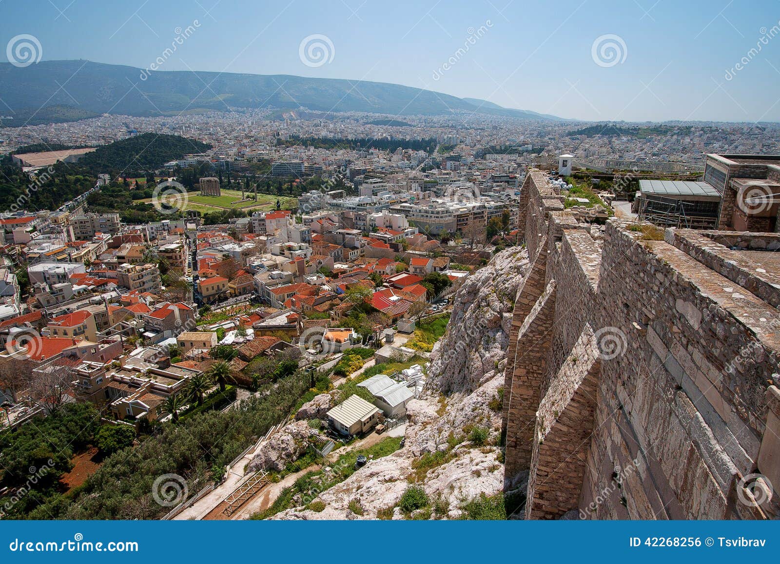 View of Athens from Acropolis, Greece Stock Photo - Image of greece ...