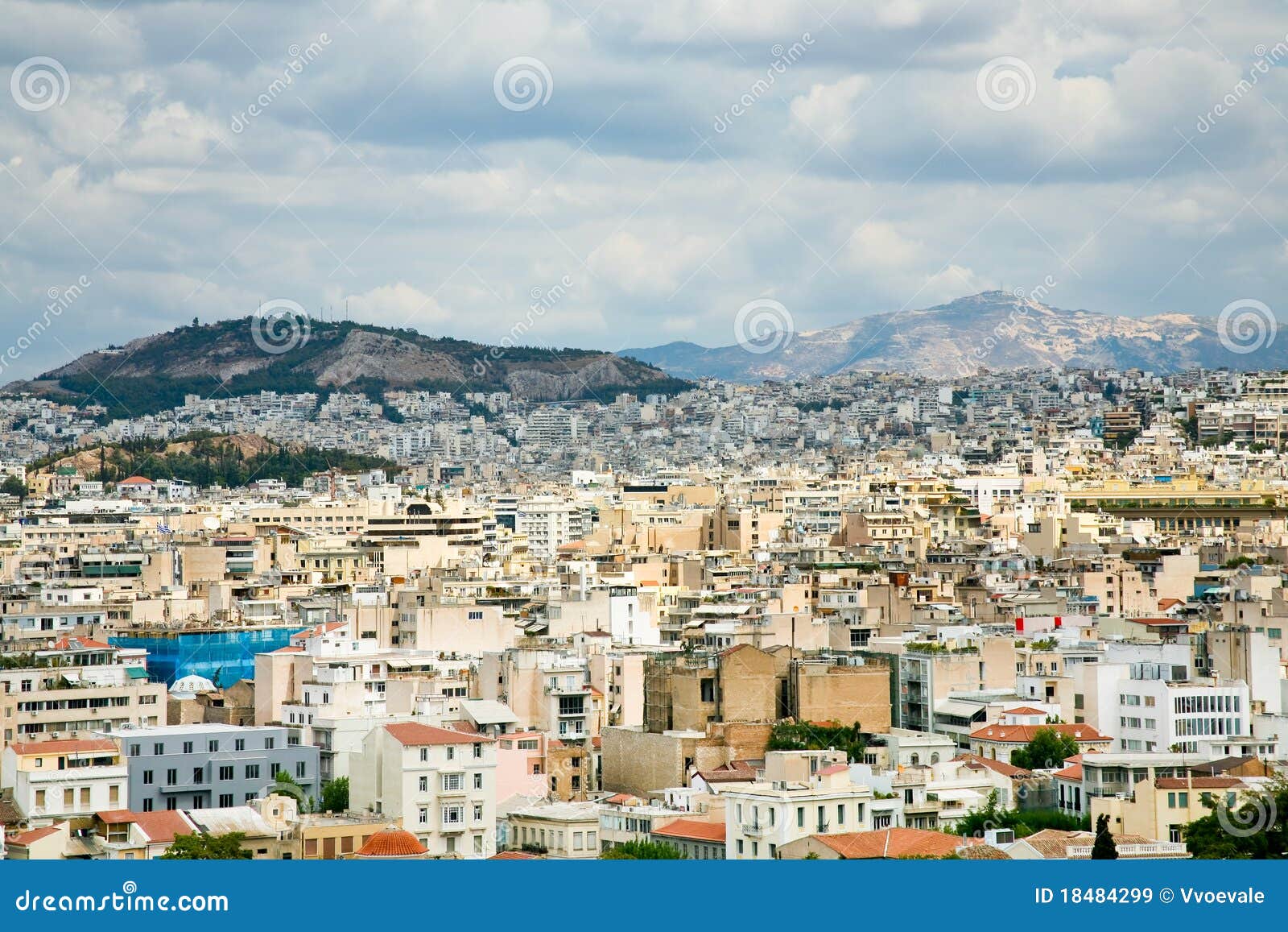 View on Athens, Greece stock image. Image of greek, view - 18484299