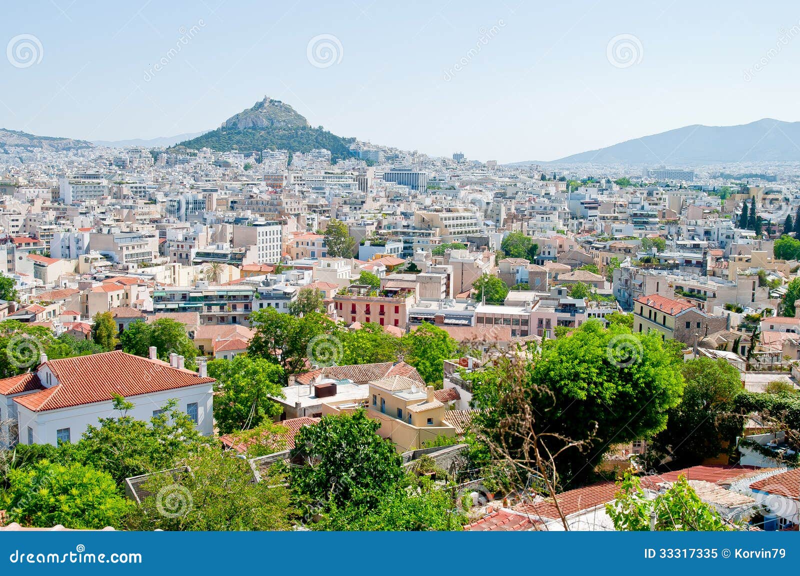 View of Athens stock image. Image of structure, capital - 33317335