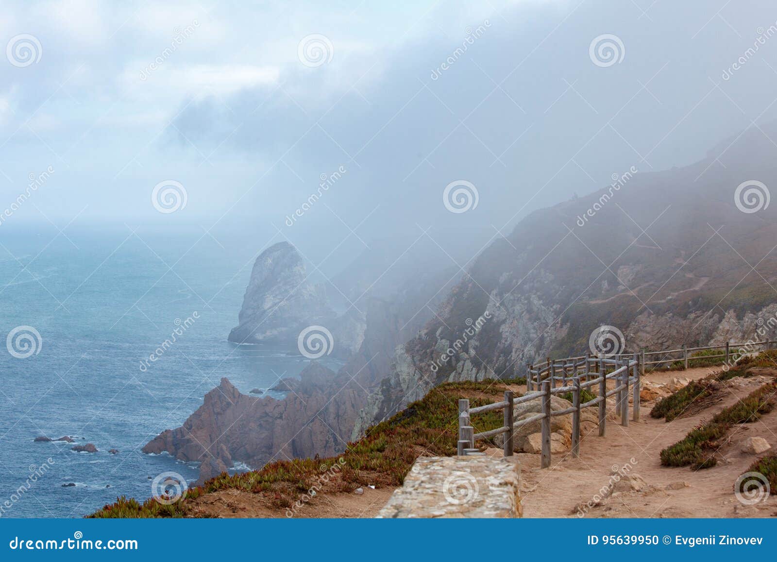 A View of the Atlantic Ocean from Cape Rock Stock Photo - Image of ...