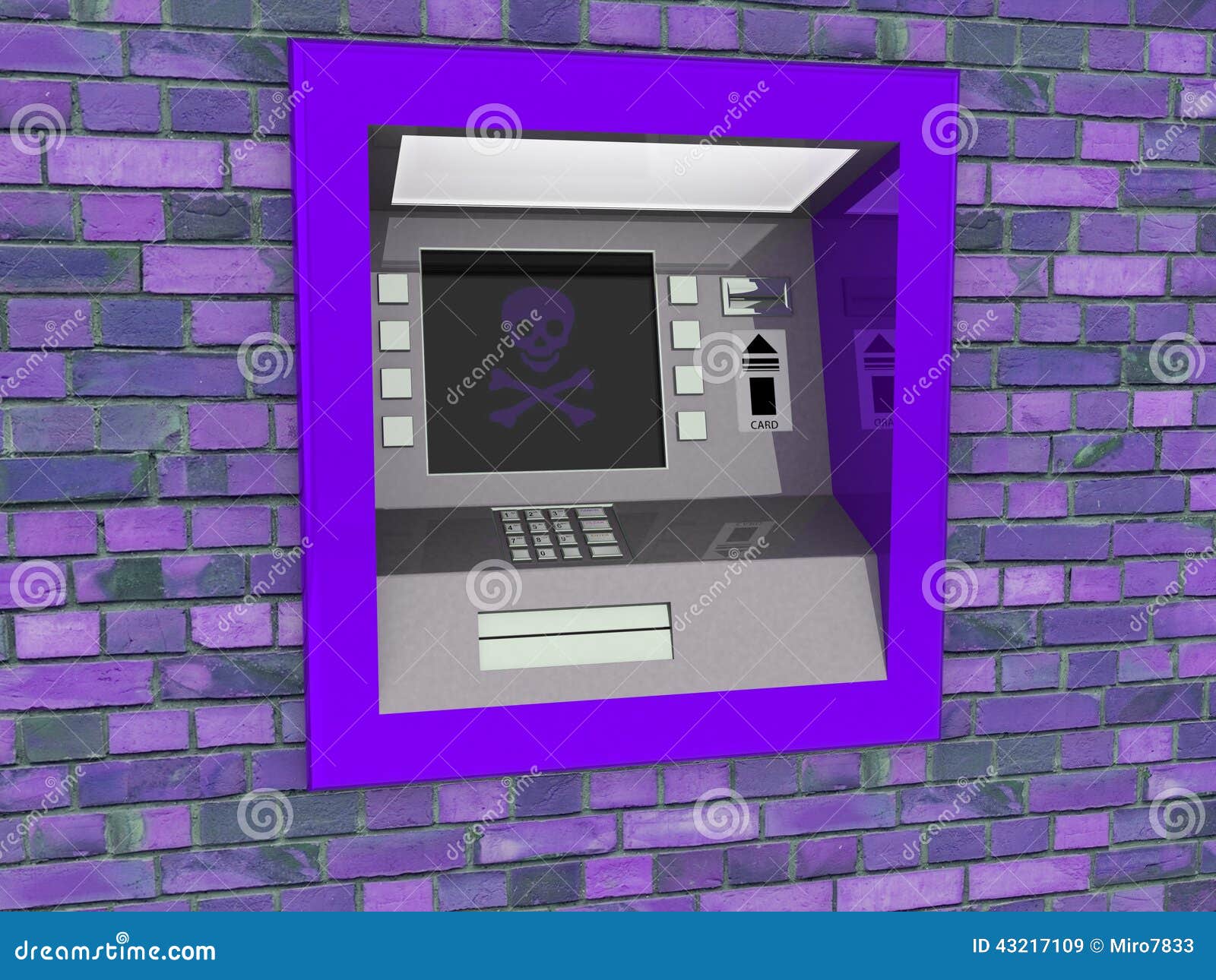 View of ATM in an Isolated White Background Stock Image - Image of ...