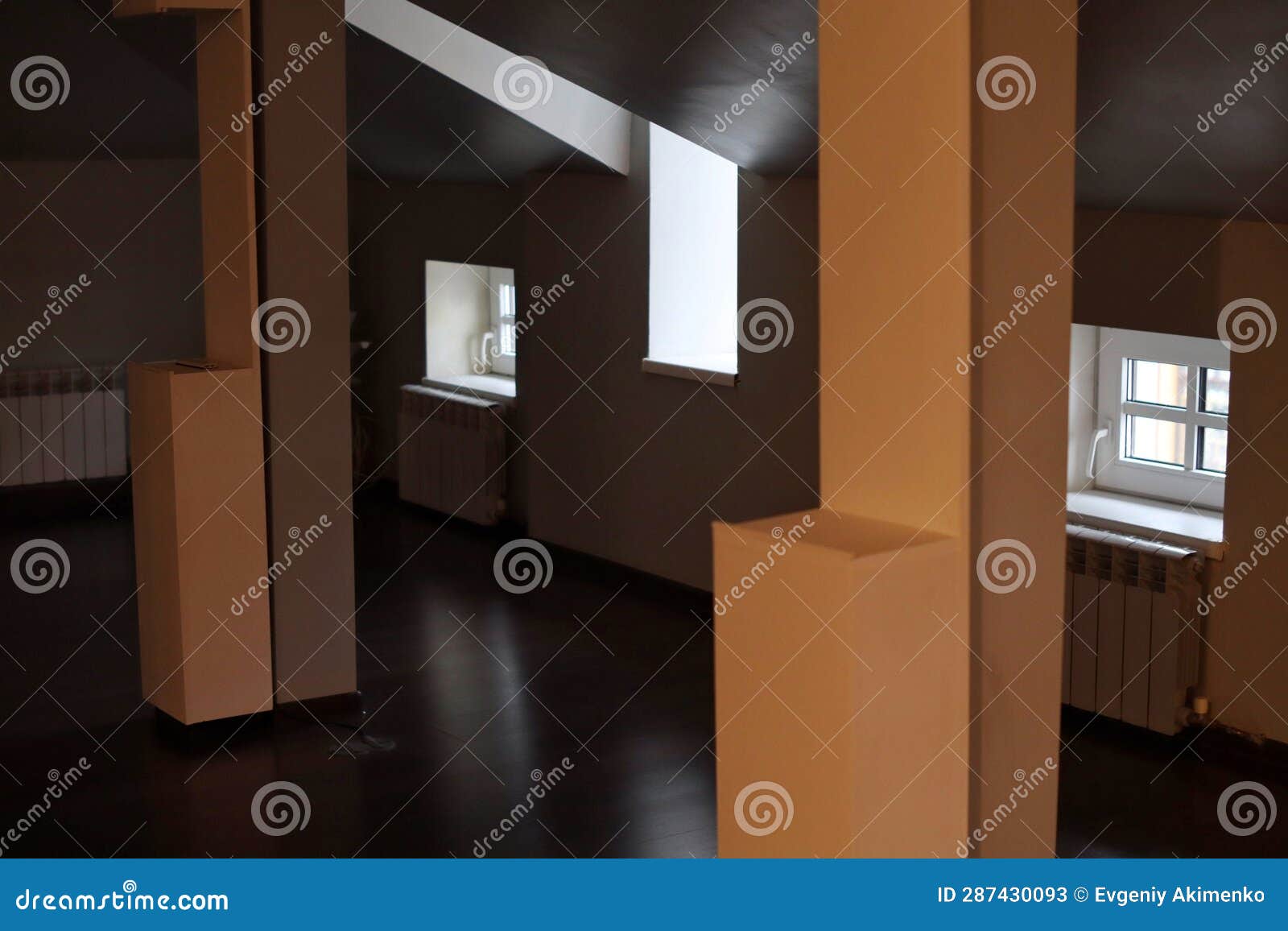 View of the Attic from Inside the Building Stock Image - Image of ...