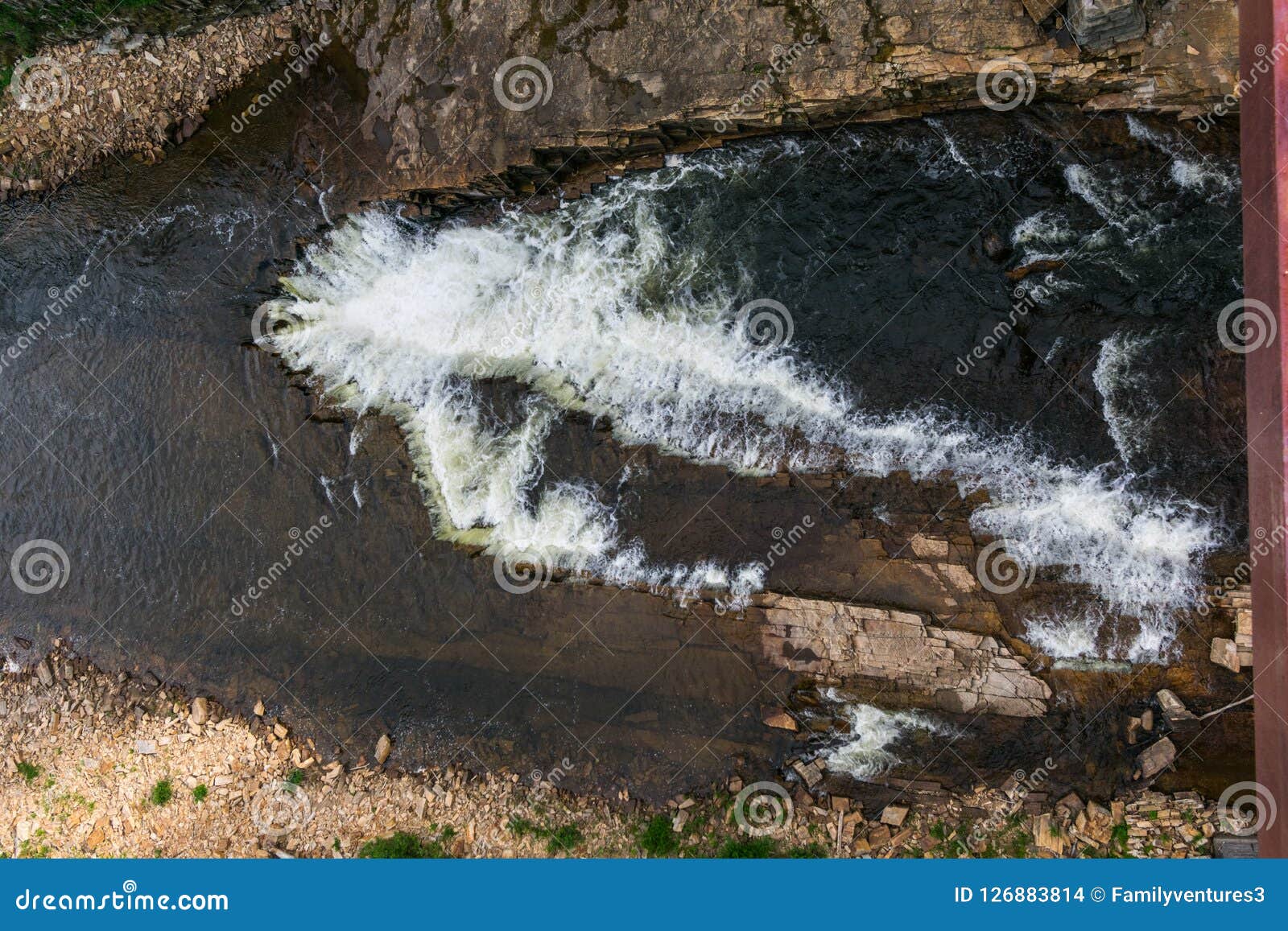 View of the Ausable River from Above Stock Photo - Image of flowing ...