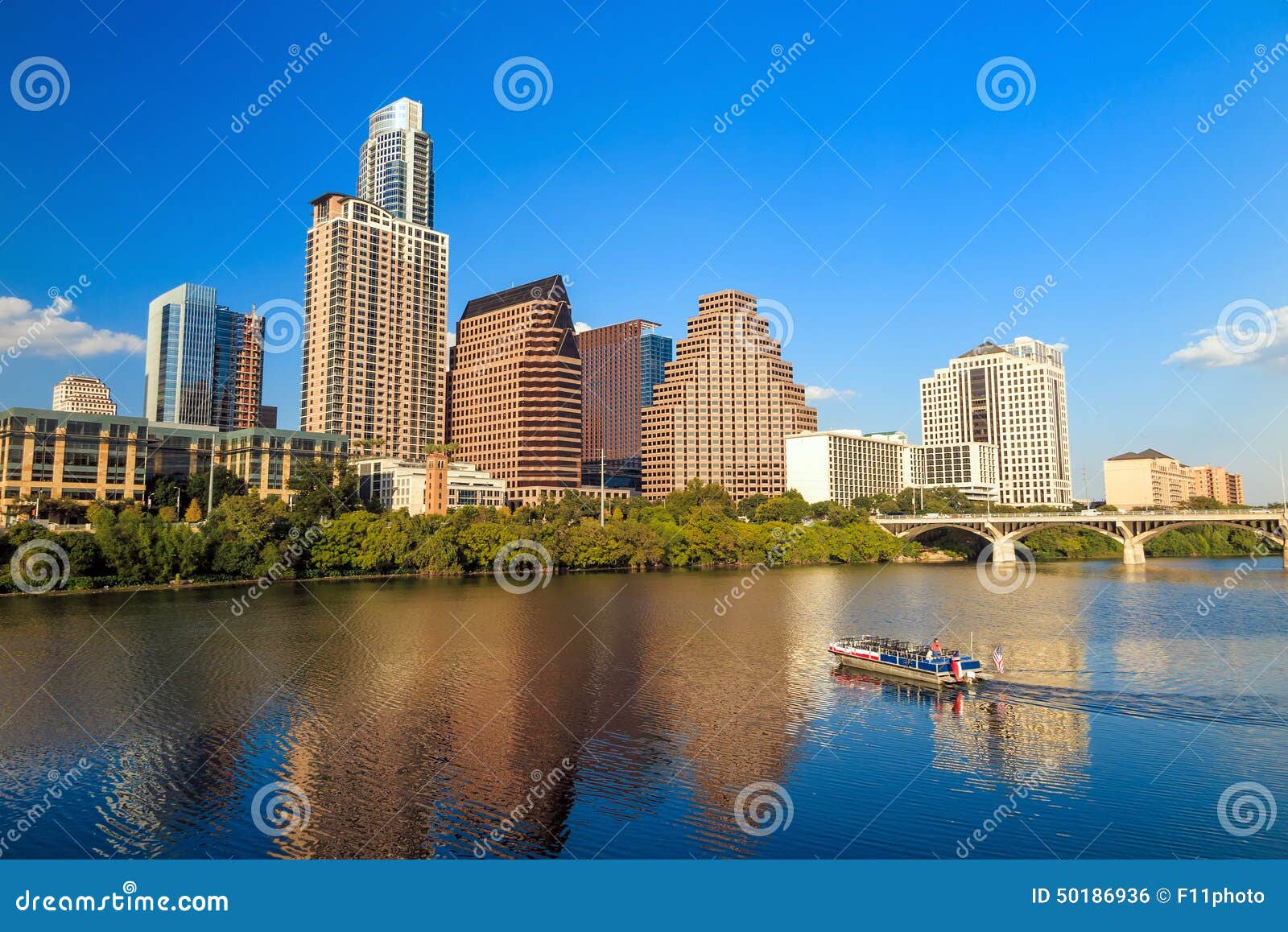 View of Austin, Texas Downtown Stock Photo - Image of river, skyline ...