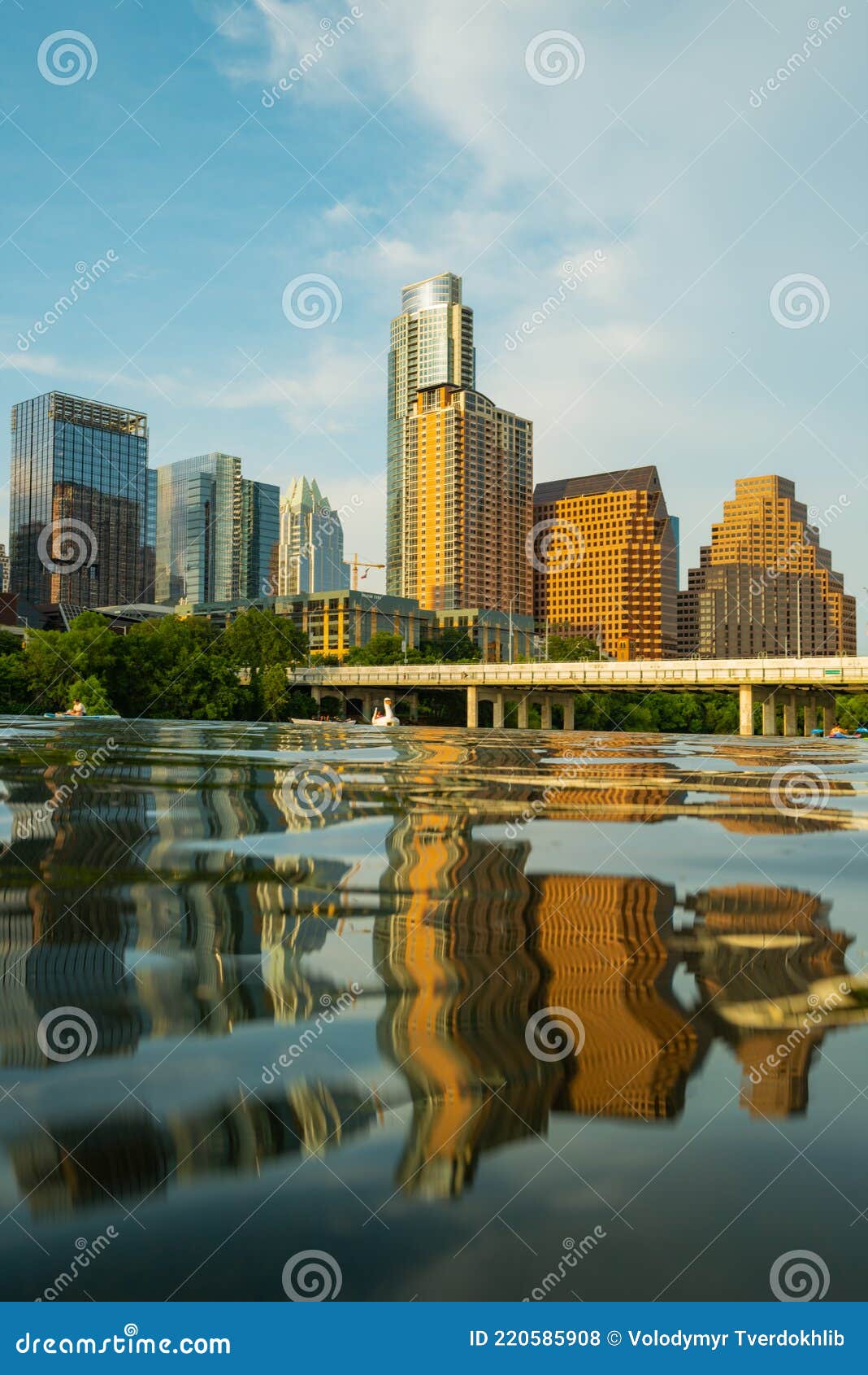 View of Austin, Texas in USA Downtown Skyline. Reflection in Water ...