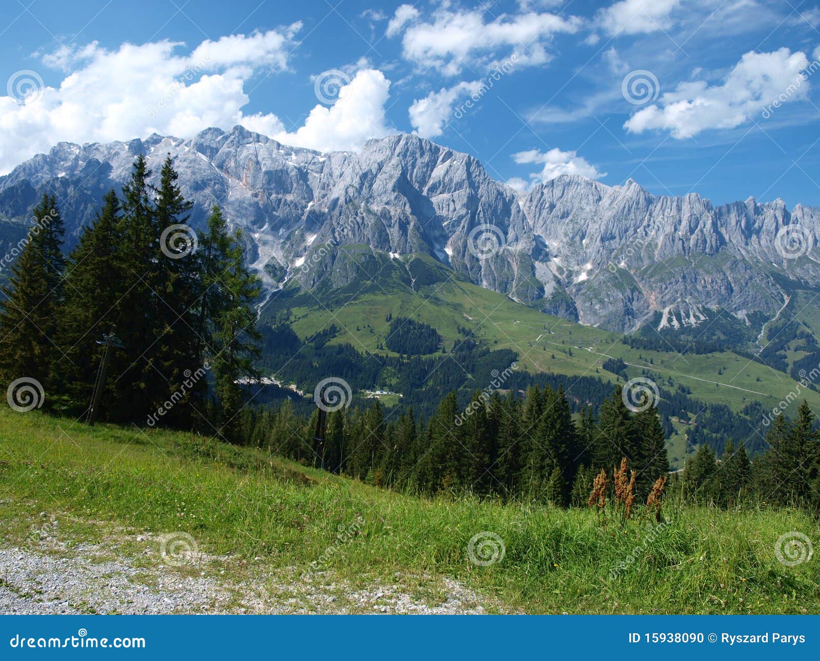 View of the Austrian Alps stock photo. Image of gorge - 15938090