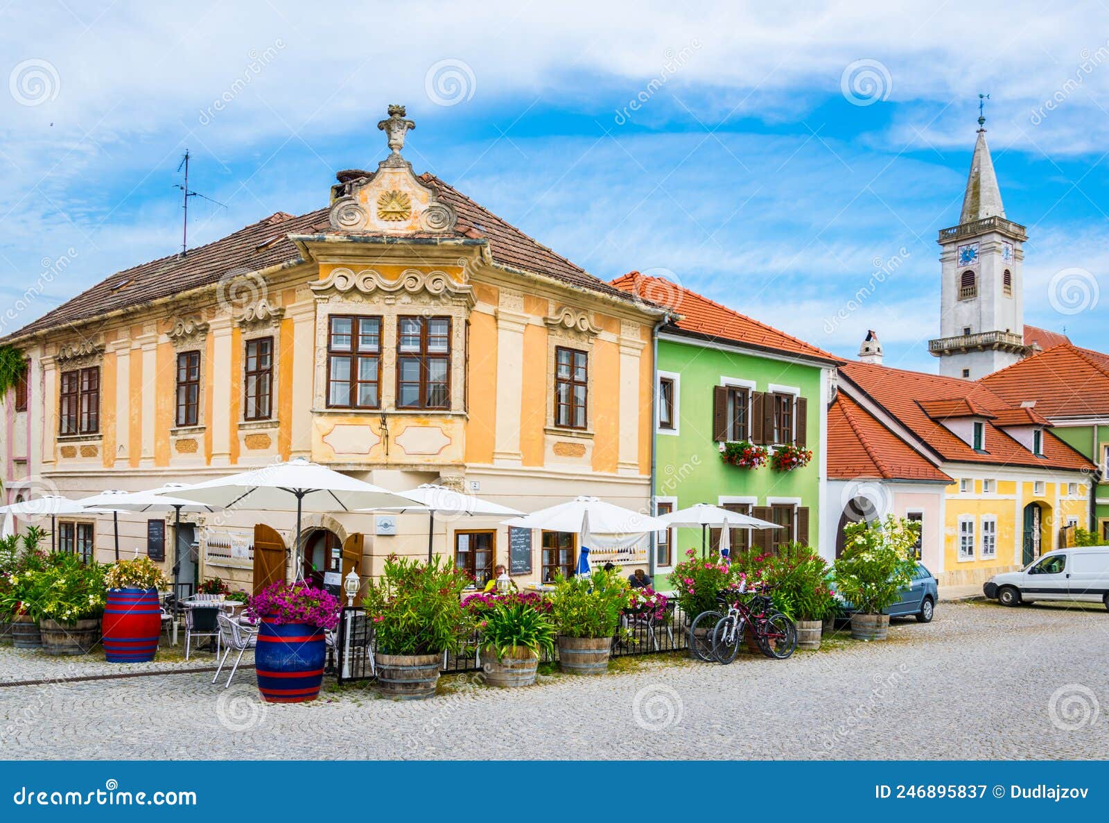 View of the Austrian City Rust Famous for Ist Wine and Nesting Storks ...