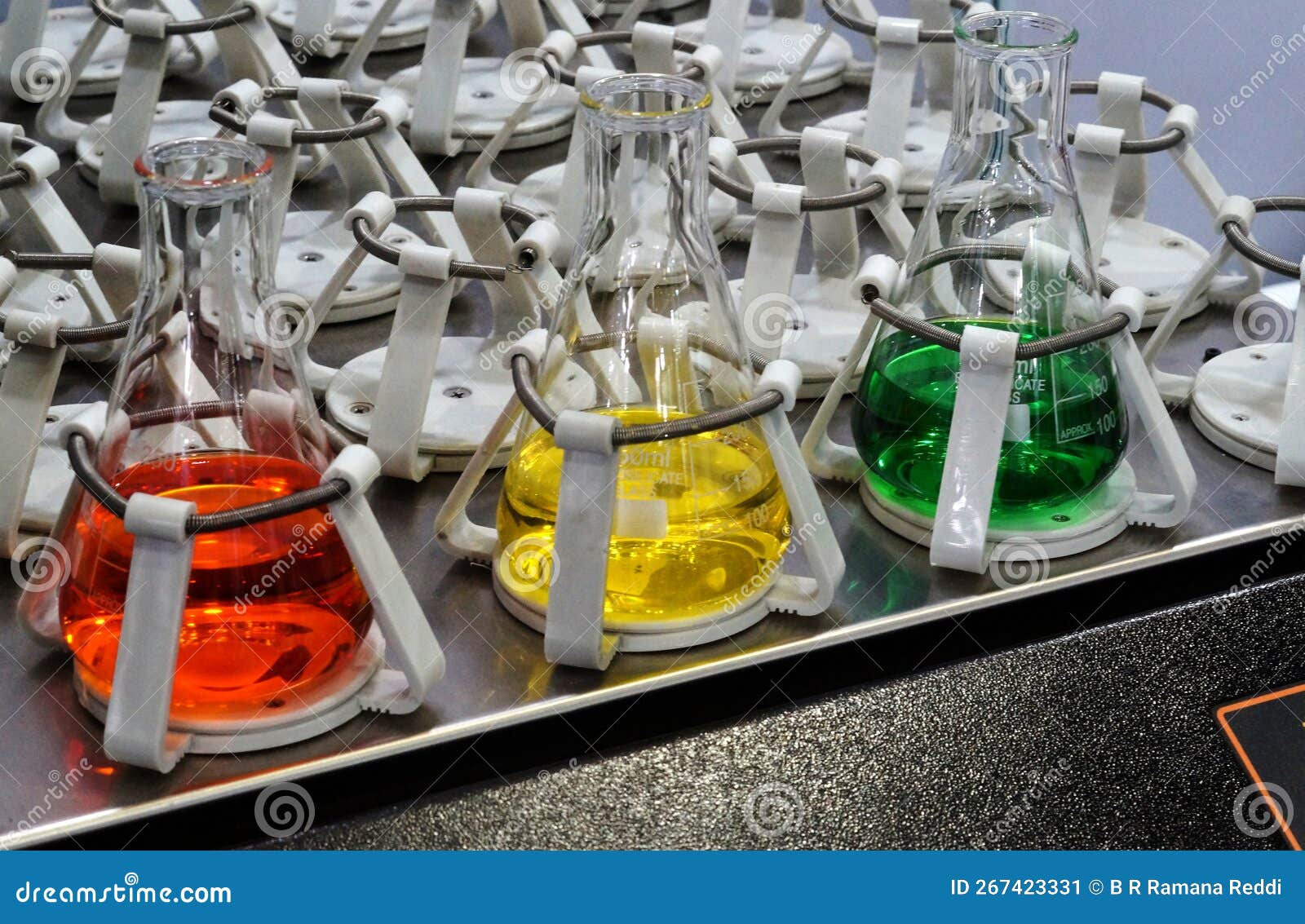 View of Automatic Shaker and Flasks in a Pharma Industry Stock Image ...