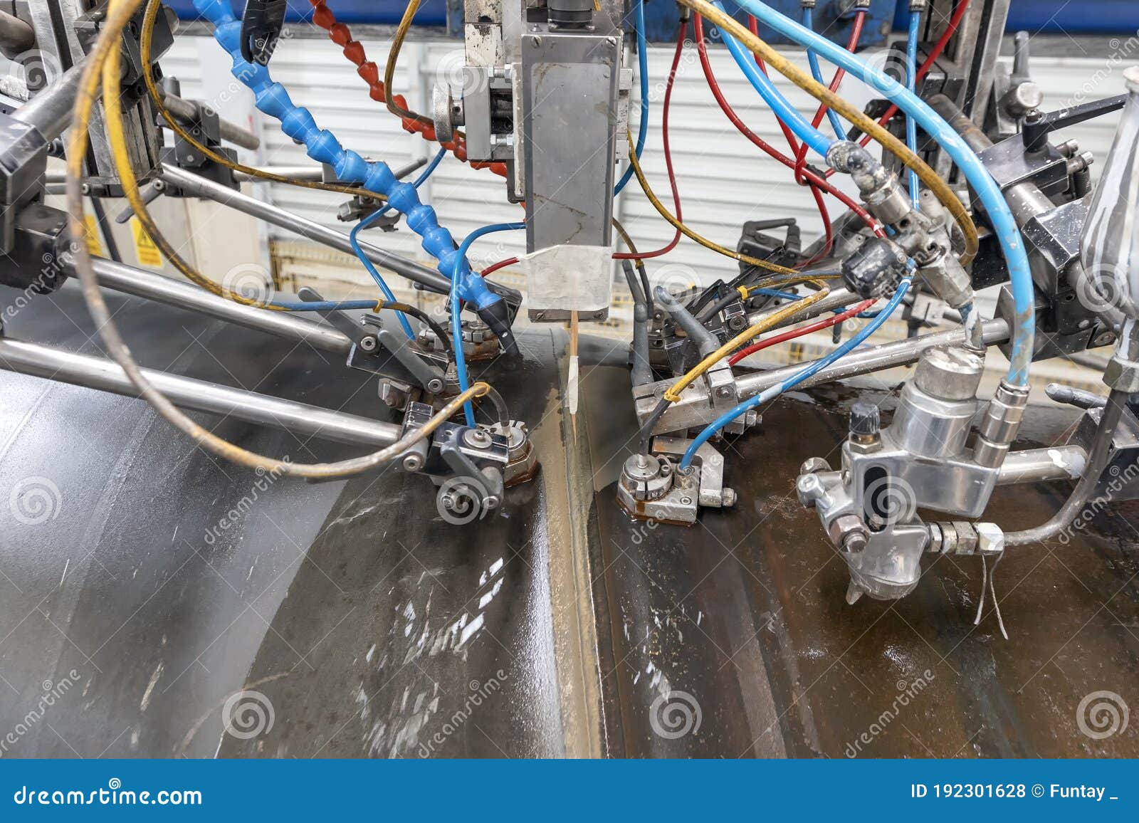 View of the Automatic Ultrasonic Device for Spiral Welded Pipe ...