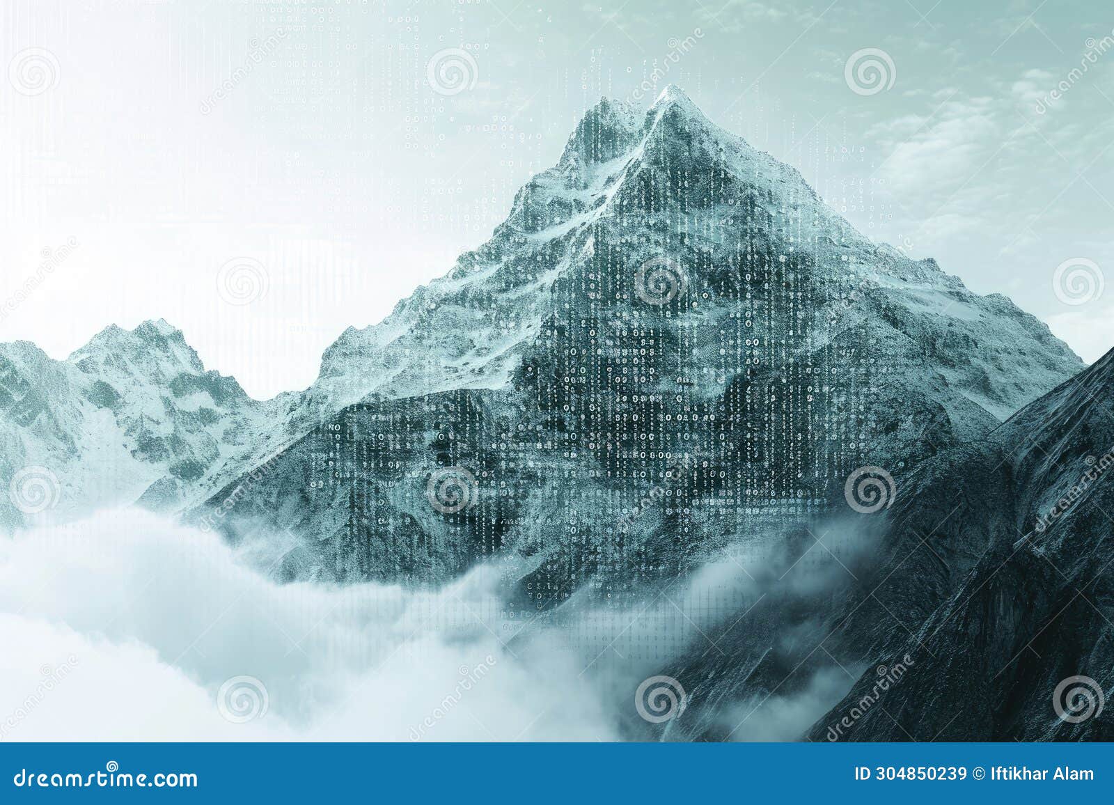 View an Awe-inspiring Computer Generated Image of a Mountain Rising ...