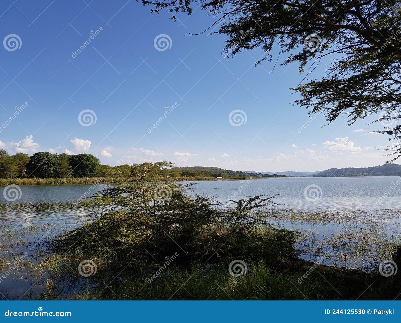 View of Babati Lake stock photo. Image of landscape - 244125530