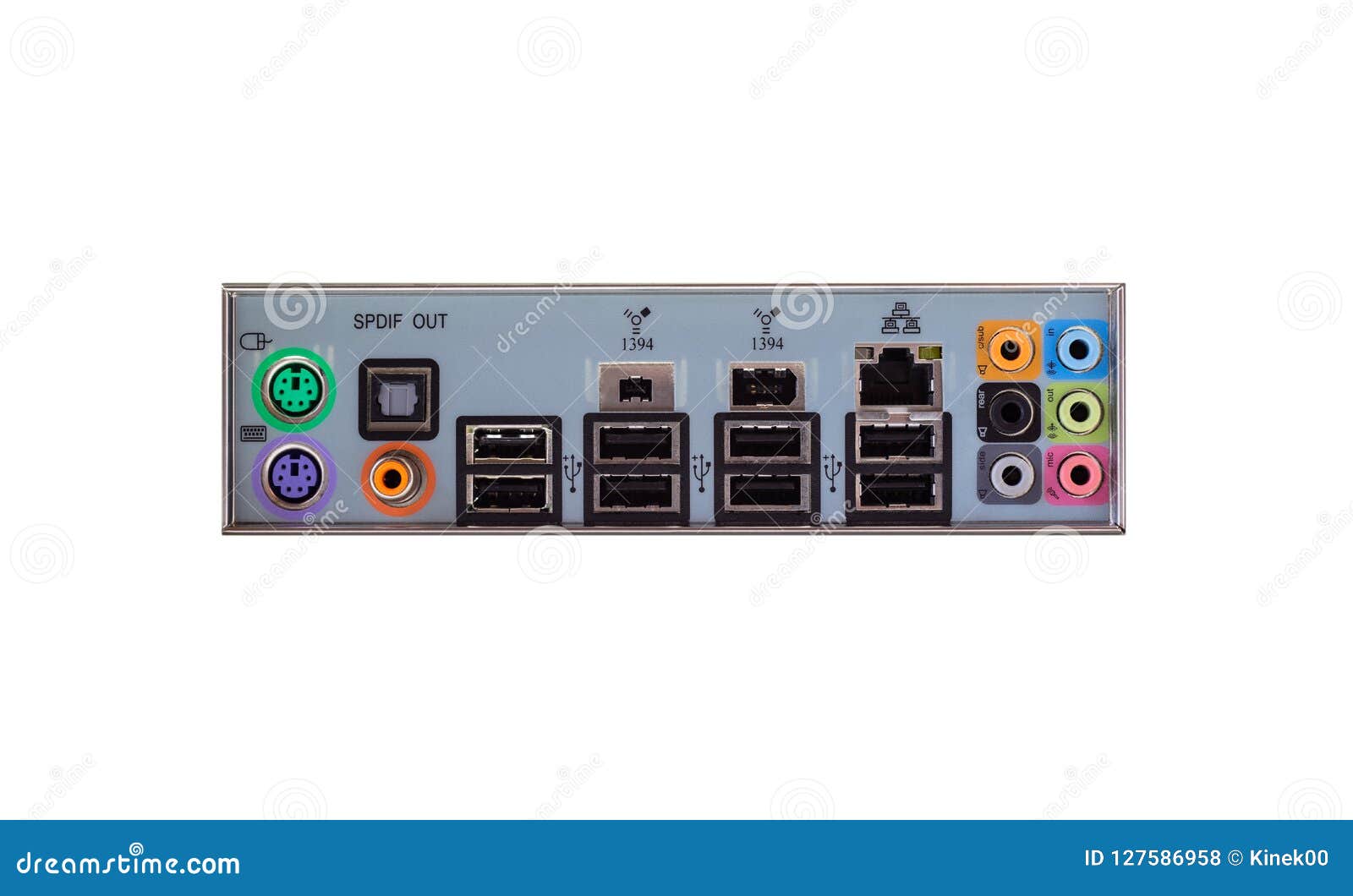 View from the Back of a Desktop Computer with a Visible Connection ...