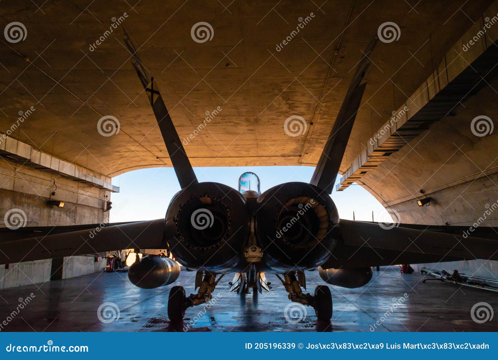 Back of an F18 Fighter in the Hangar Stock Image - Image of plane ...