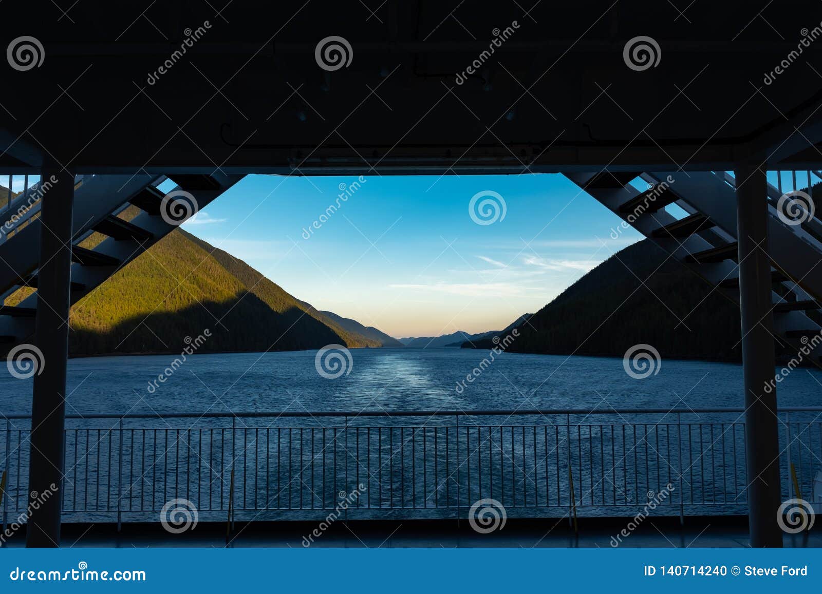 A View from the Back of a Ferry As the Boat Makes it Way through the ...
