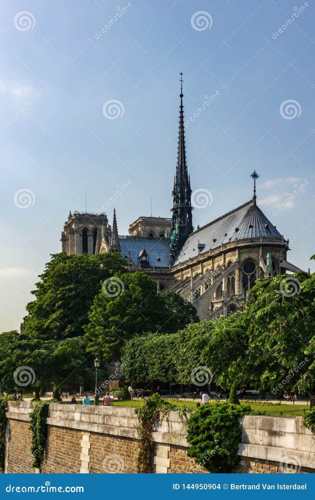 A View from the Back of the Notre Dame De Paris Stock Photo - Image of ...