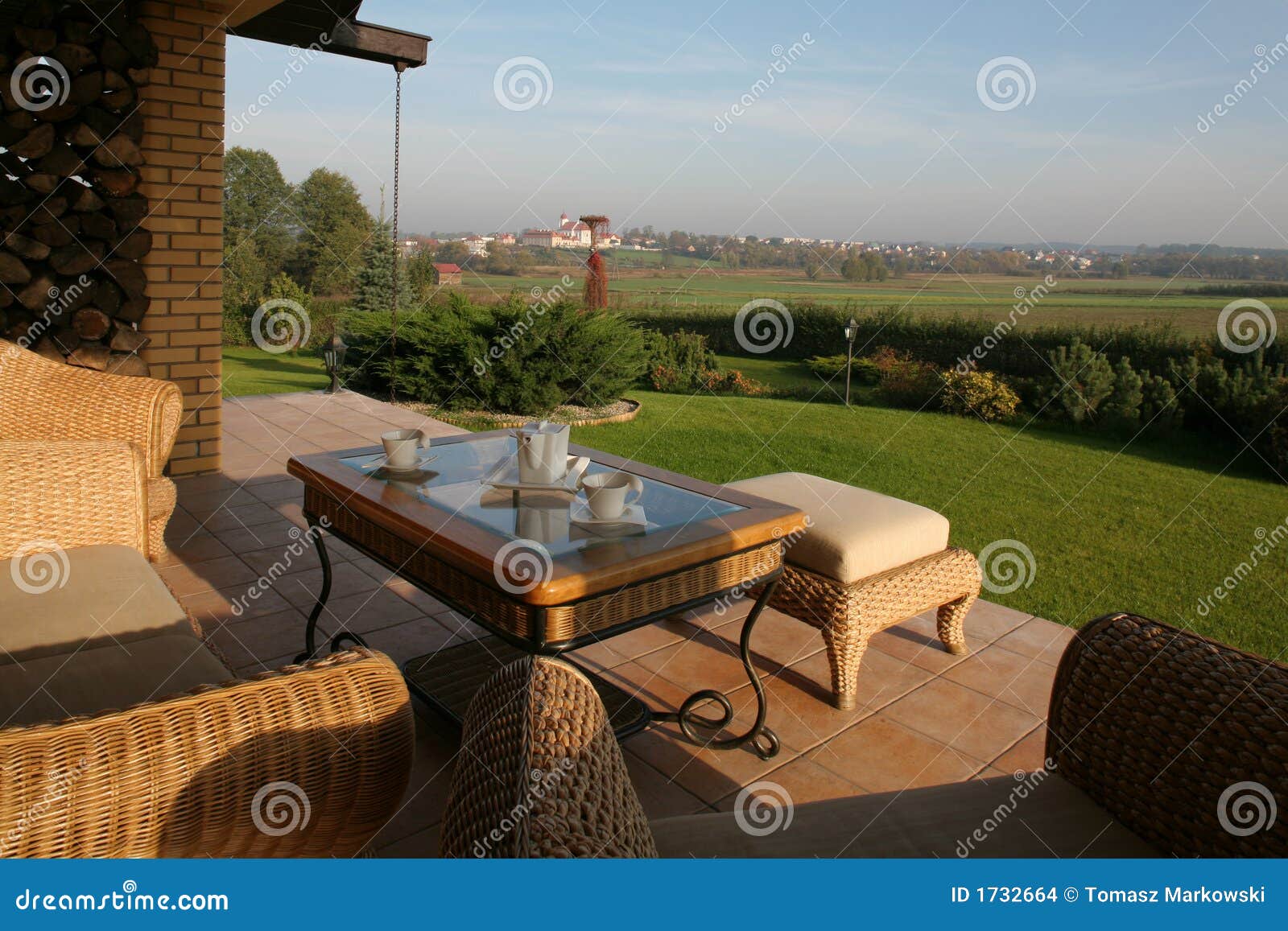 View from the Backyard Patio Stock Photo - Image of private, elegant ...