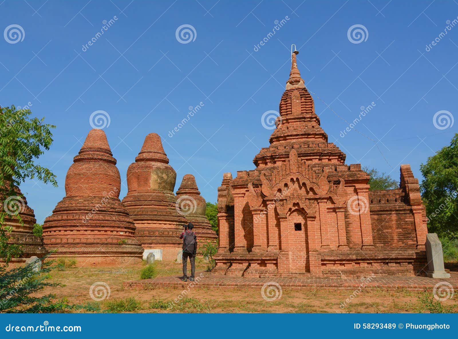 View of Bagan Temples, Myanmar Editorial Stock Image - Image of myanmar ...