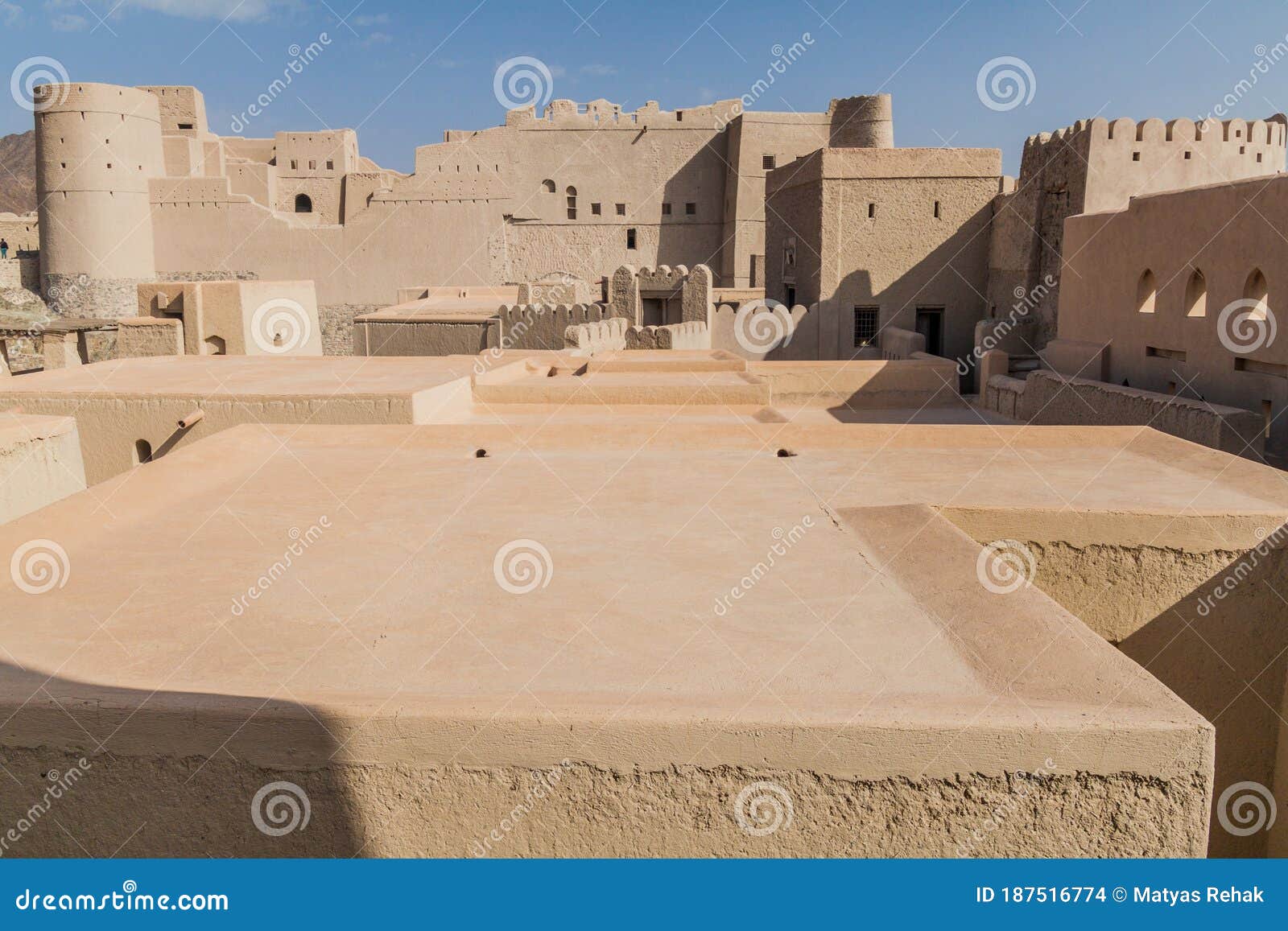 View of Bahla Fort, Om stock photo. Image of castle - 187516774