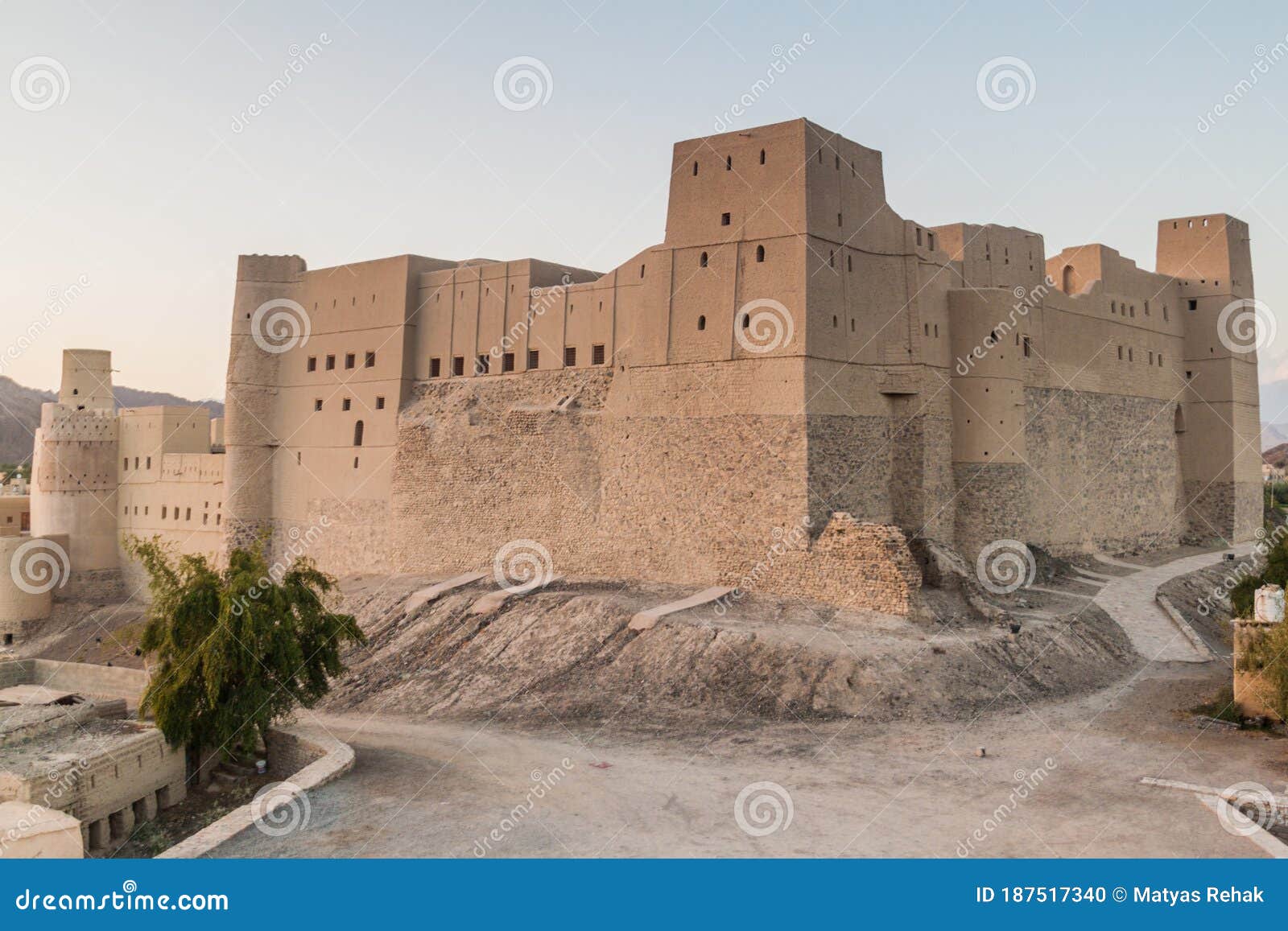 View of Bahla Fort, Om stock photo. Image of omani, vintage - 187517340