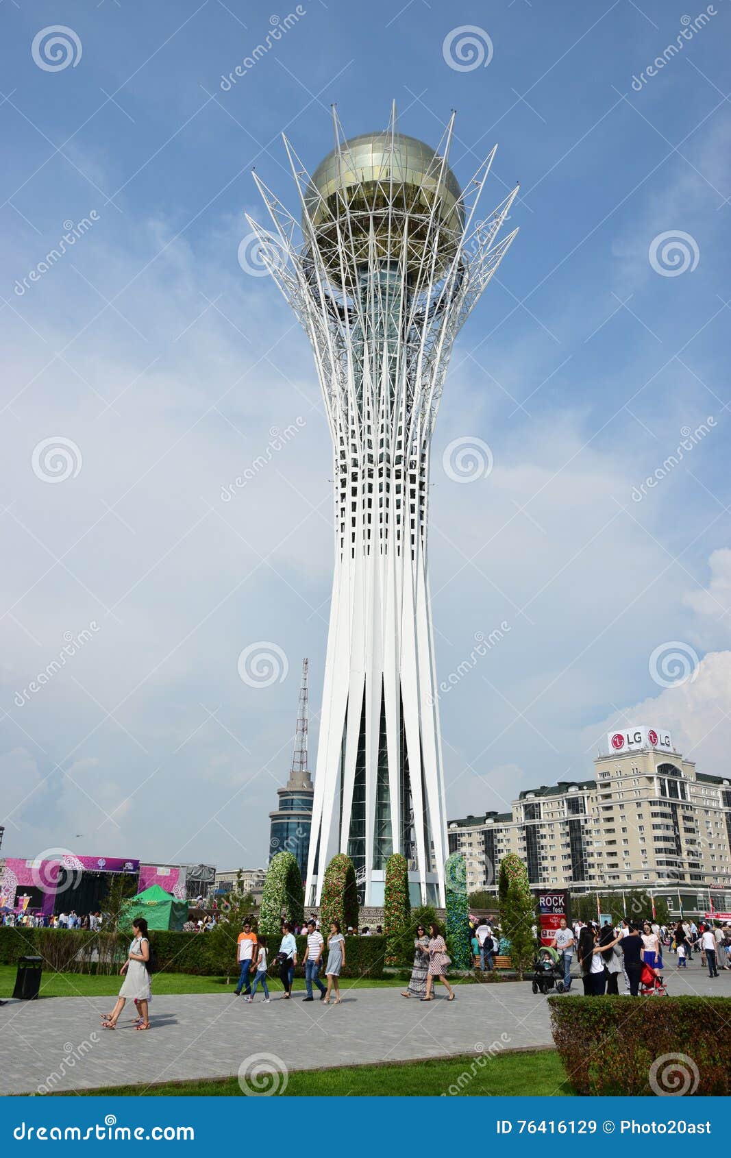 A View of the BAITEREK Tower in Astana Editorial Stock Image - Image of ...